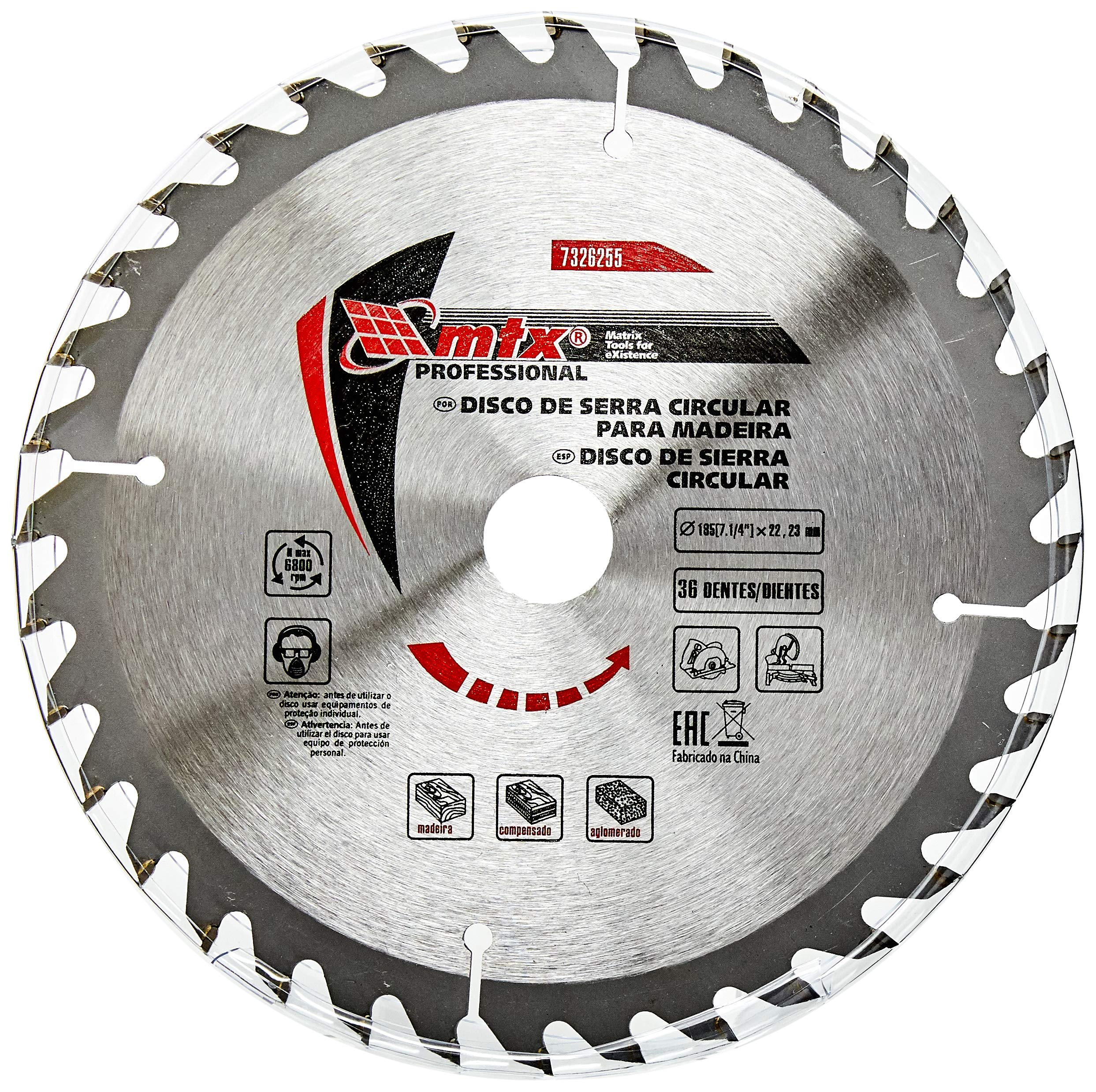 Mtx Disco Circular Widea 185 7 1/4 X 22 23 X 36 Dentes | Amazon.com.br