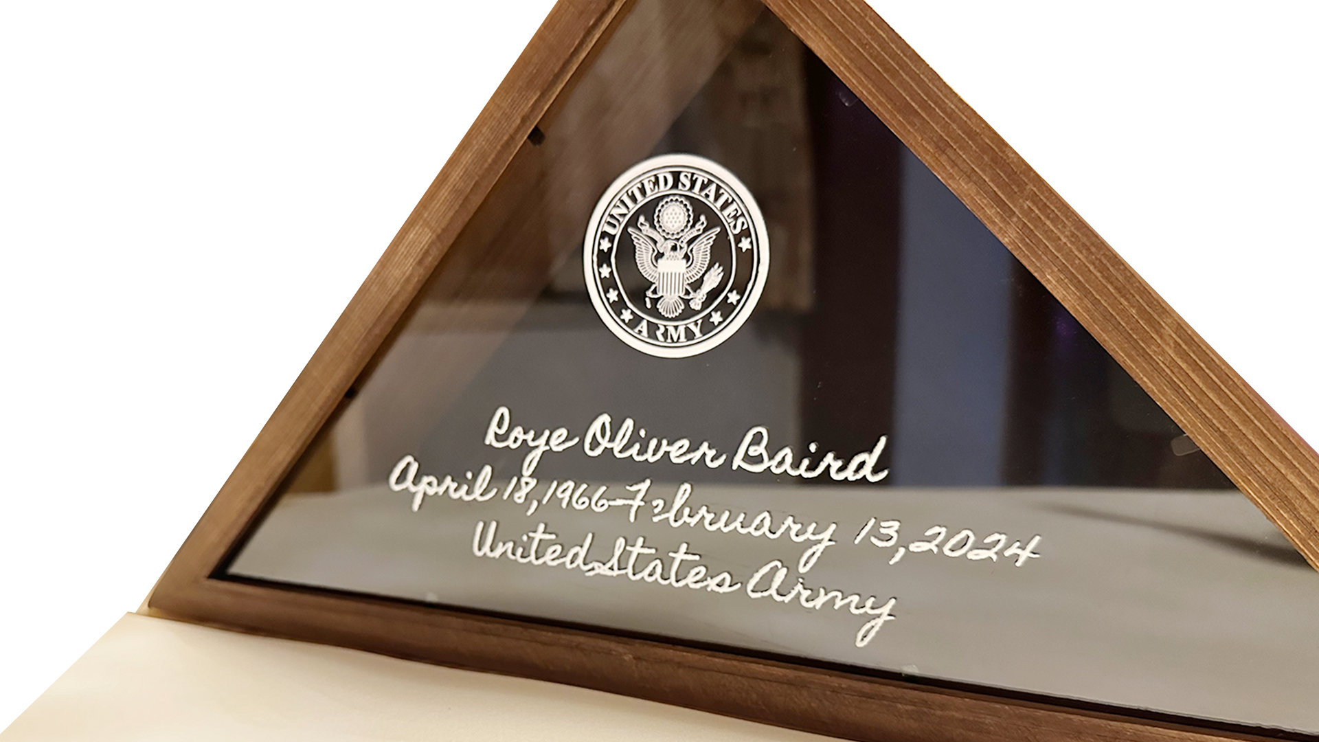 Veteran Flag Display Case Engraved Plates Amazon.com Personalized