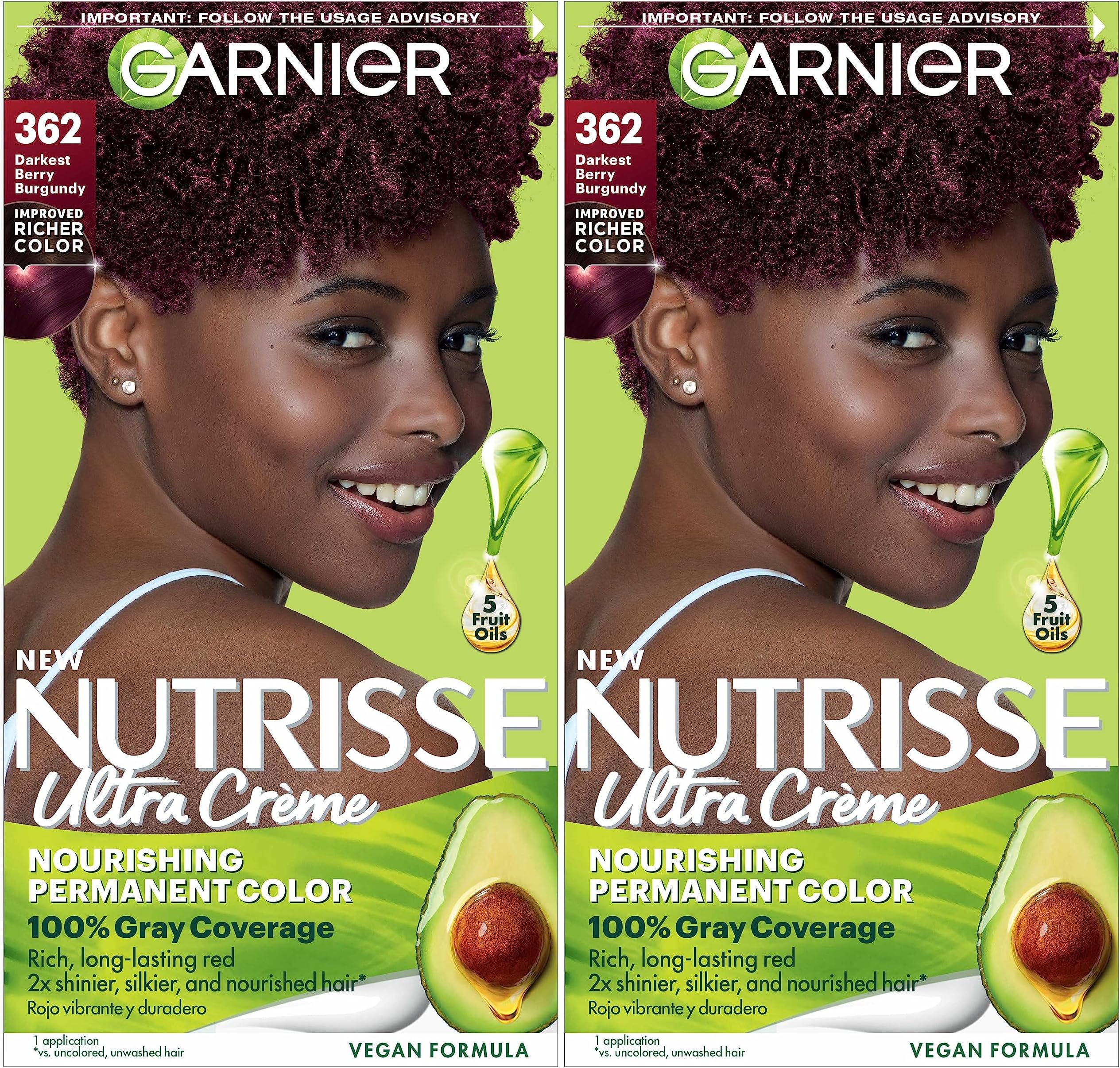 Amazon.com : Garnier Hair Color Nutrisse Nourishing Creme, 362 Darkest ...