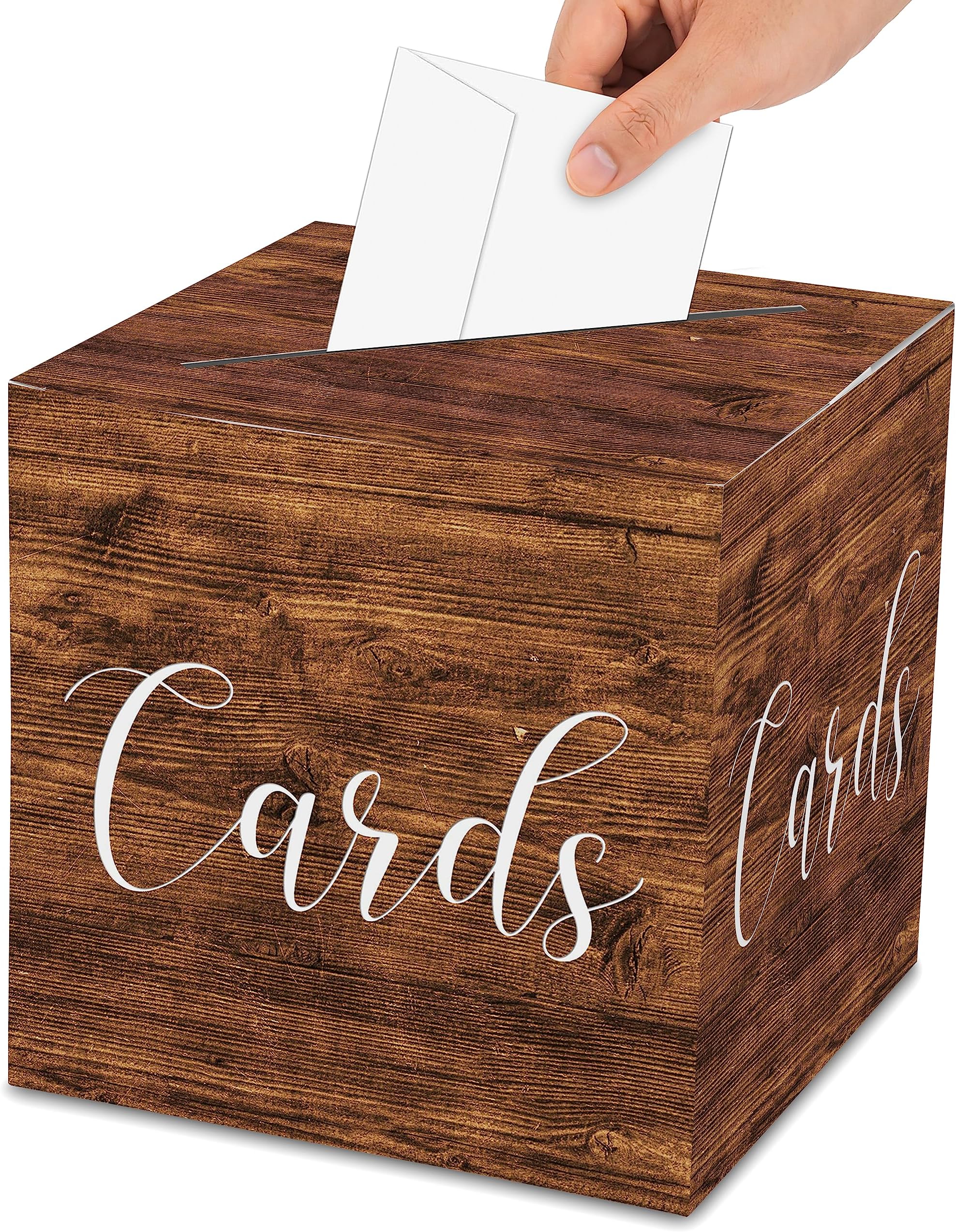 Amazon.com: WUINCK Wood Pattern Floral Card Box, Card Receiving Box ...