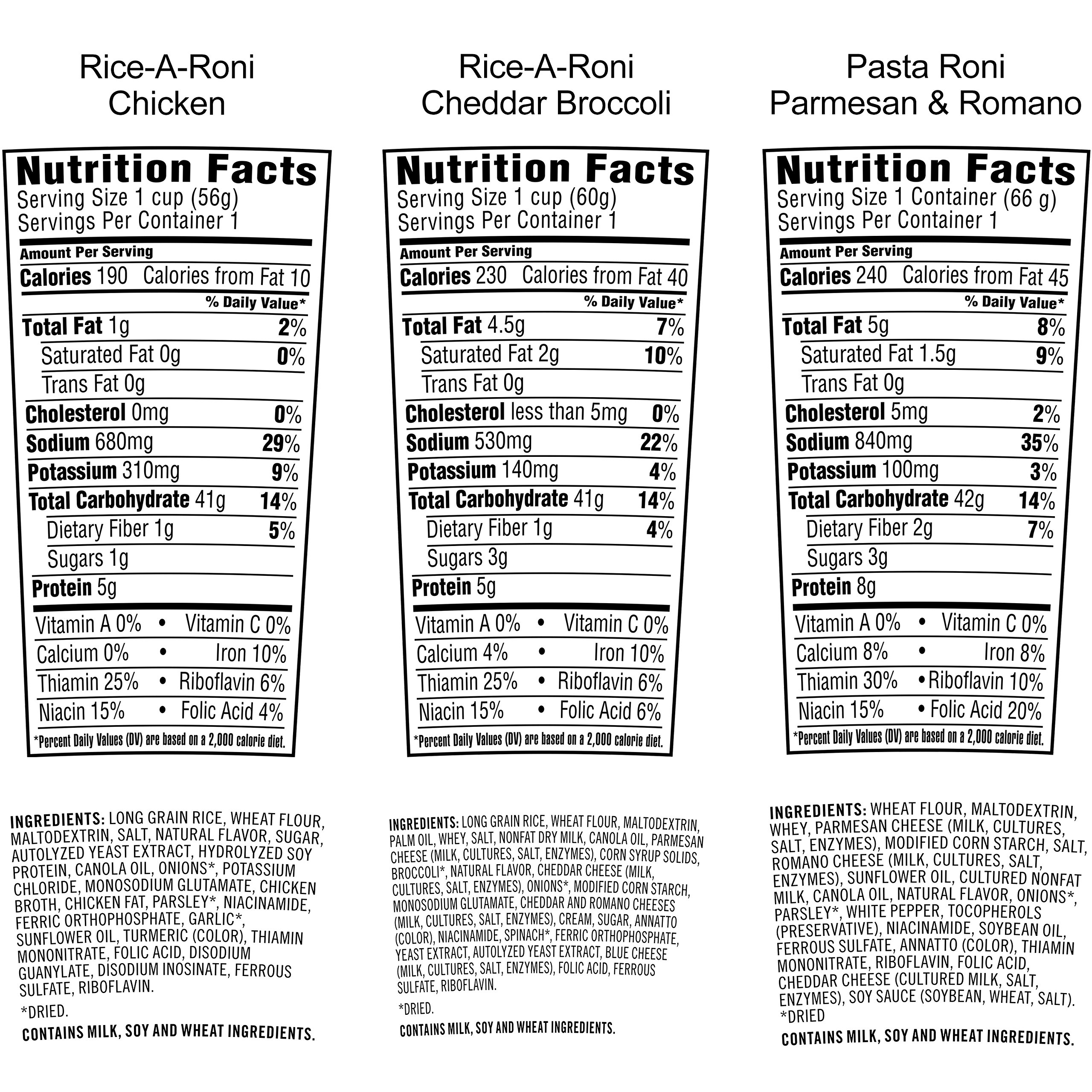 Buy PASTA RONI Quaker Rice a Roni Cups Individual Cup, 3-Flavor Variety ...