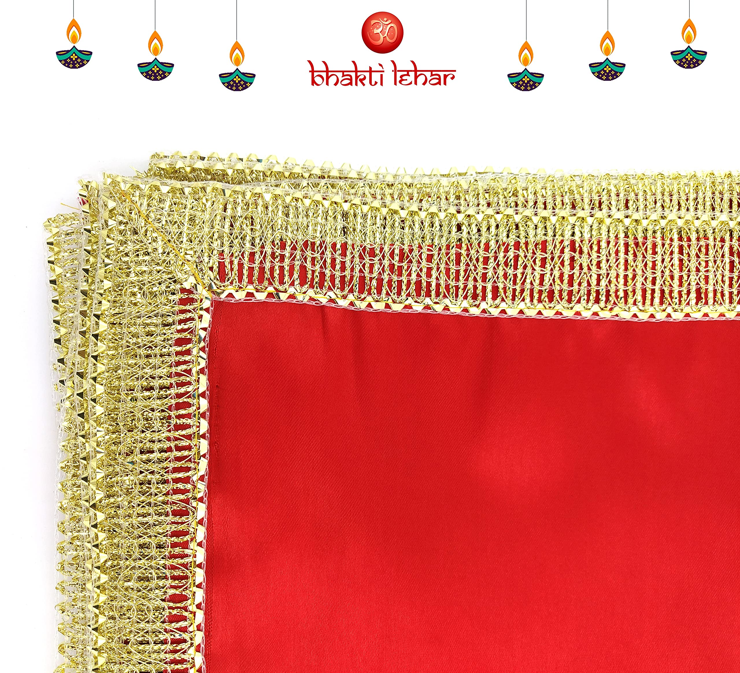 Buy Bhakti Lehar (1 Meter) Satin Cloth for Puja | Diwali Pooja Sartin ...