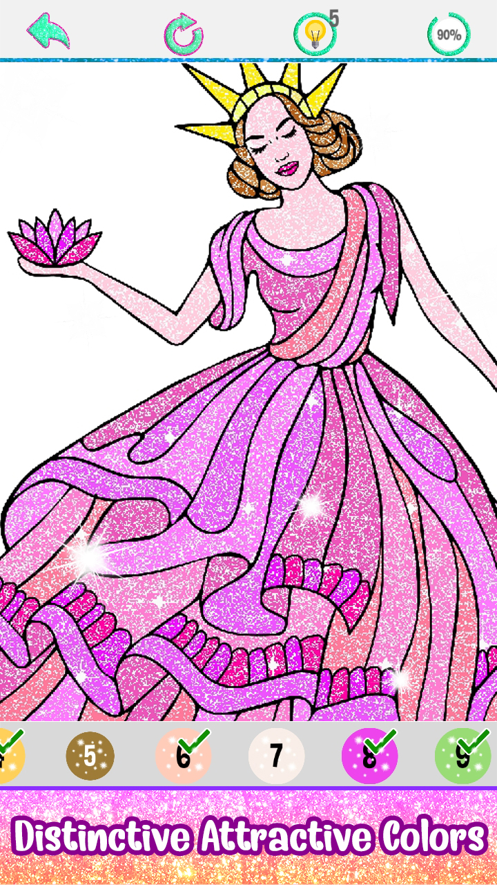 Fashion Color by Number - Girls Paint + Glitter + Crayon , Grownups ...