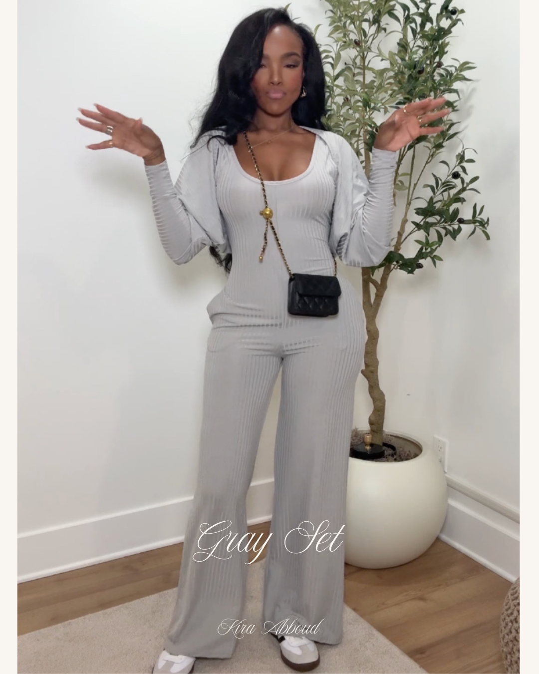 Watch Scroll to shop! Cozy-chic ribbed set! Follow for more! on Amazon Live