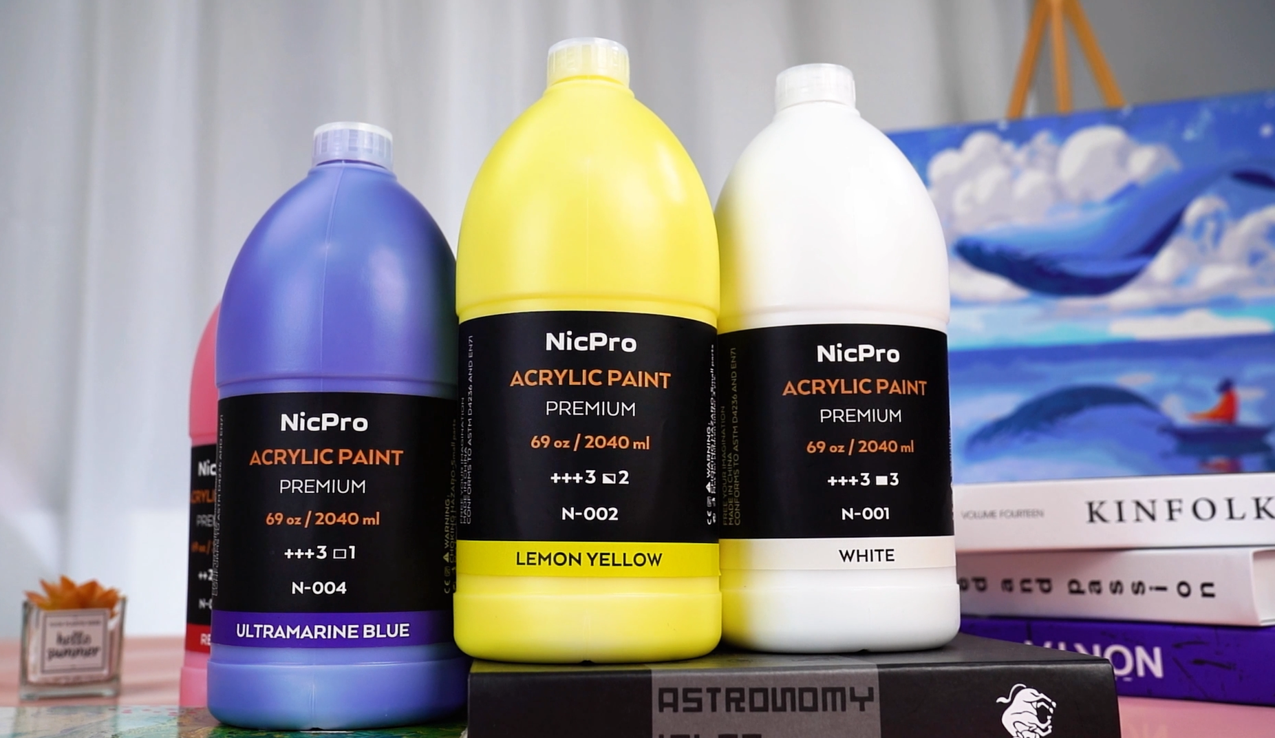 Watch Nicpro 6 Colors Large Bulk Acrylic Paint Set on Amazon Live