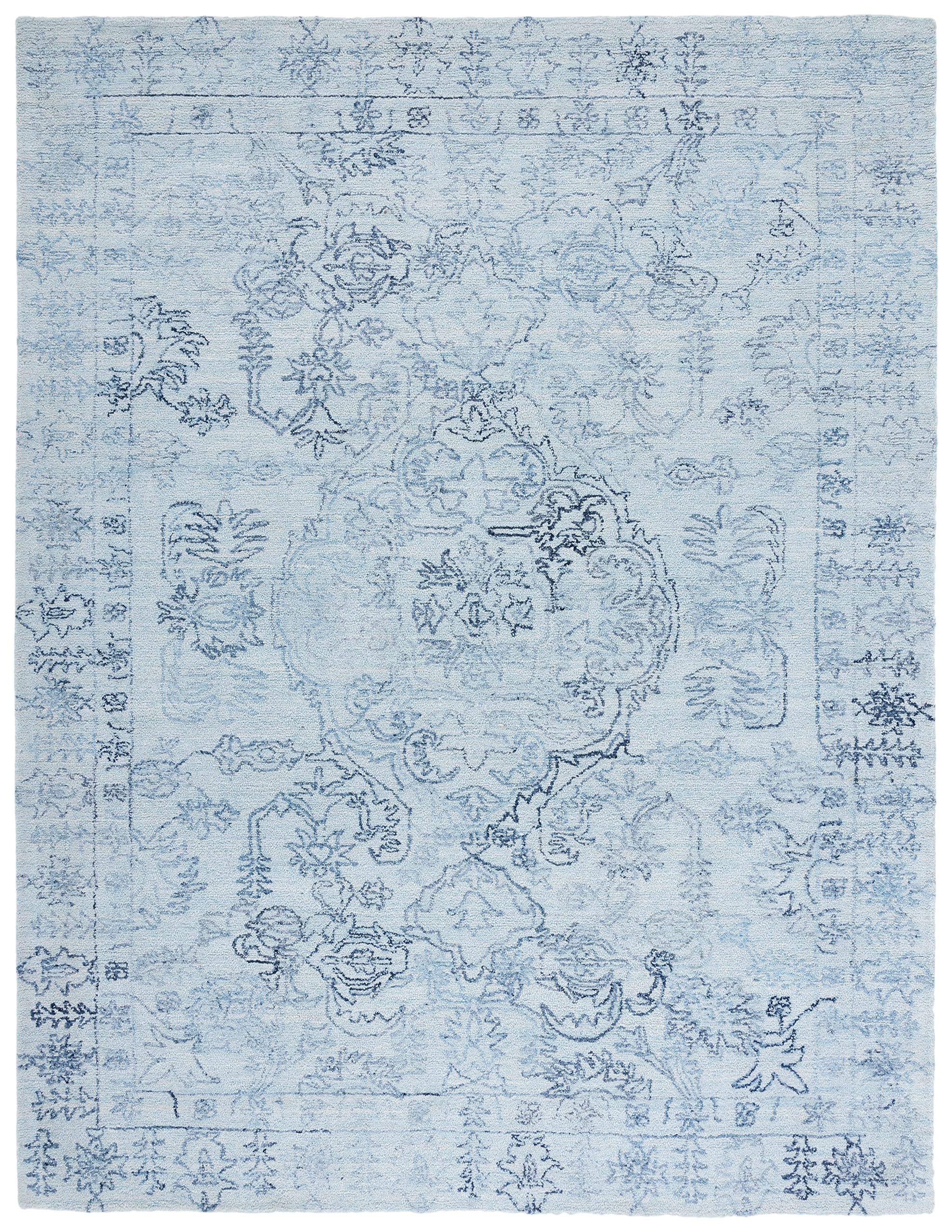 9' x 12', SAFAVIEH Marquee Collection Area Rug - Light Blue & Navy ...