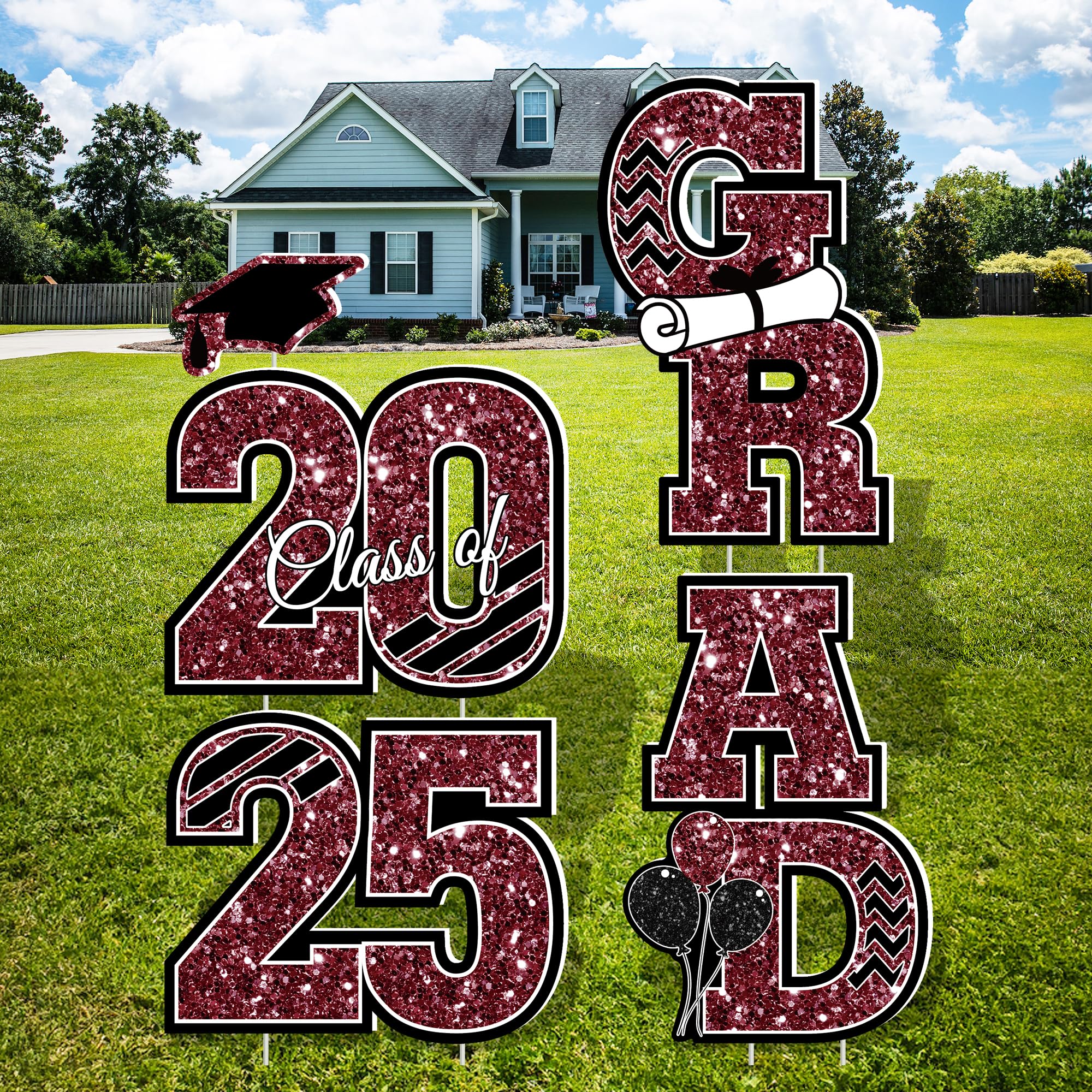 Amazon.com : 5 Pieces Graduation Yard Signs 2025, Class of 2025 ...