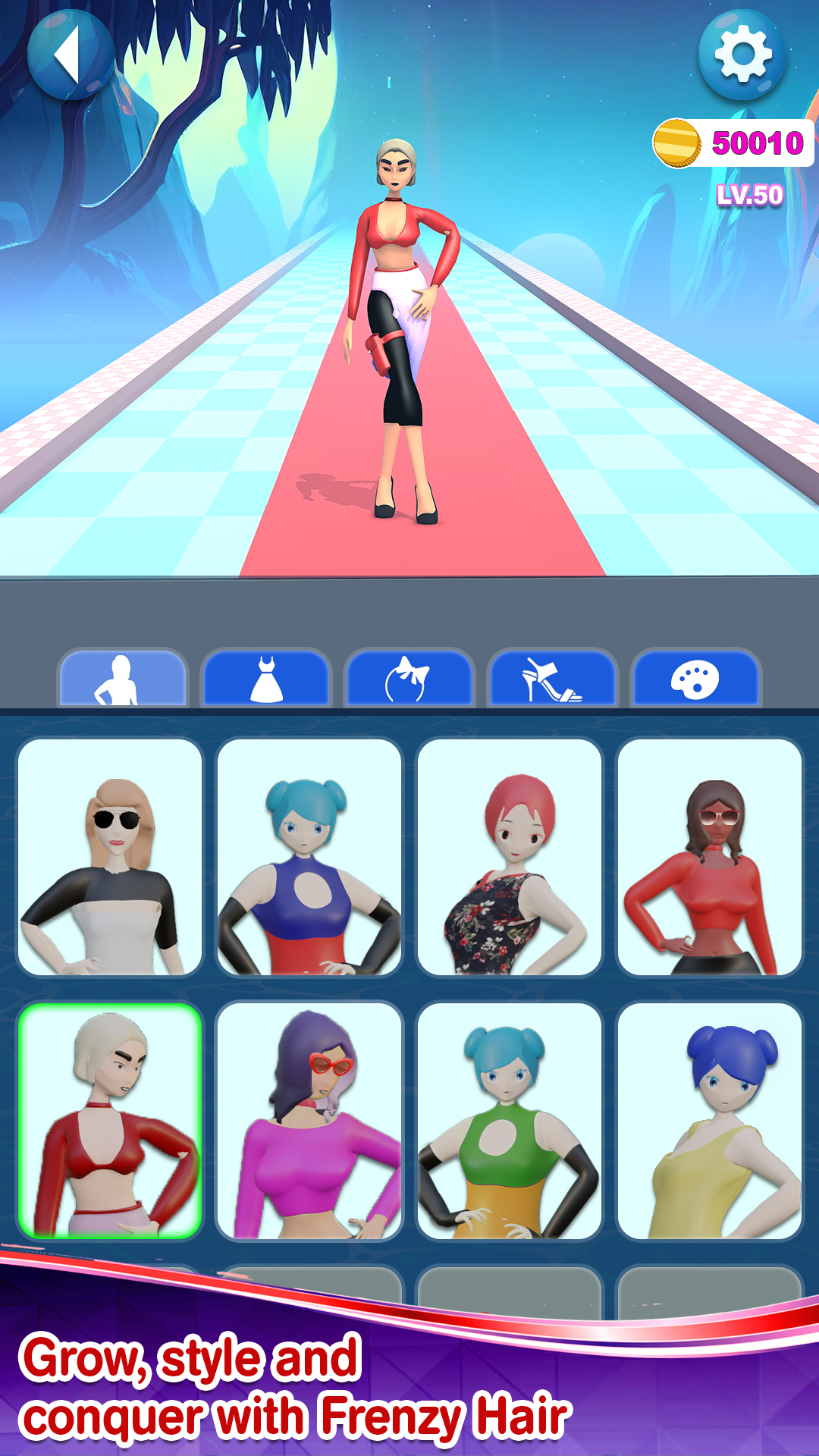 Hair growth cheerleader - Long hair race & hair masks (Frenzy Hair Game ...