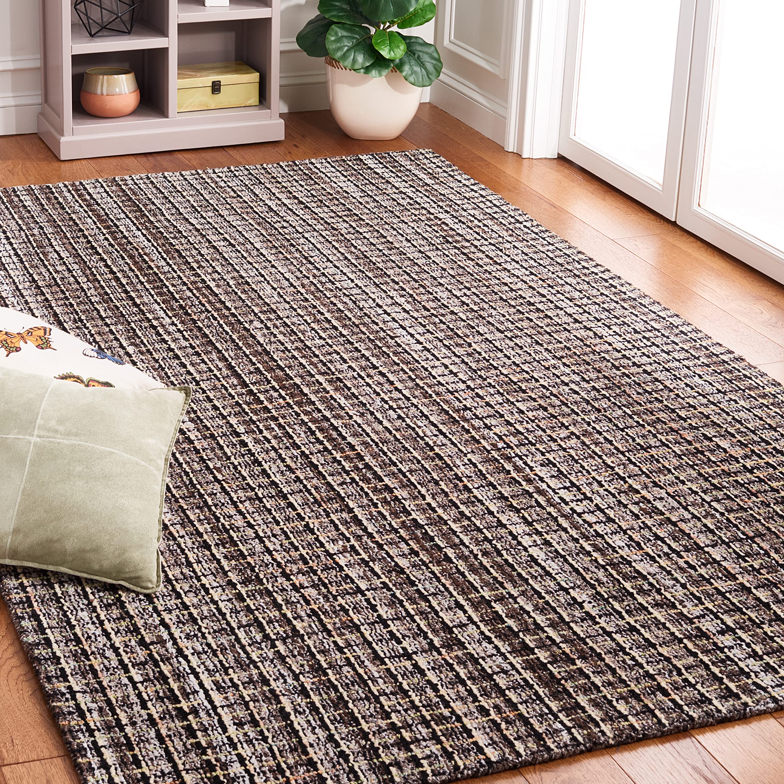 Amazon.com: Safavieh Abstract Collection Area Rug - 9' x 12', Brown ...