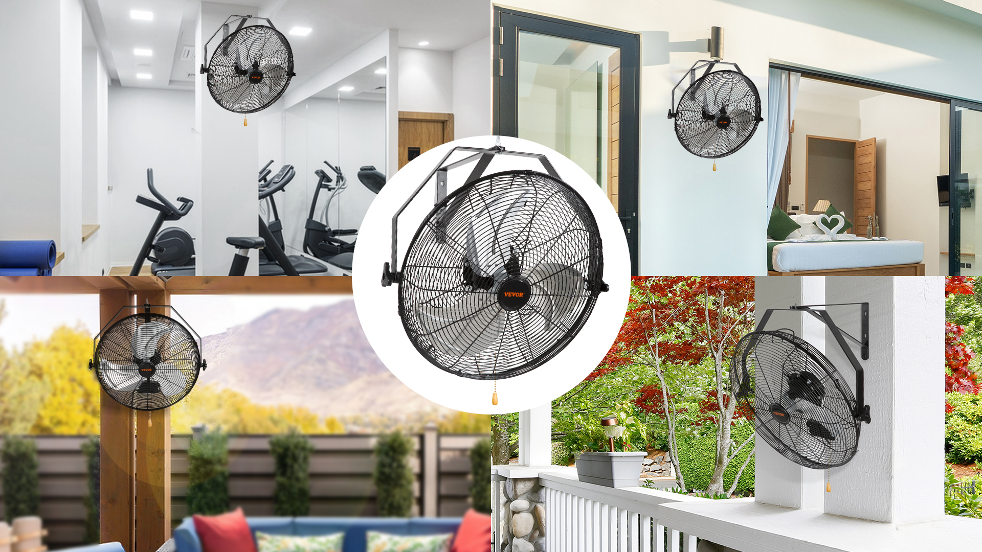 30 Indoor Outdoor Wall Fan JVO 30 Inch Oscillating Wall Mount Fan,