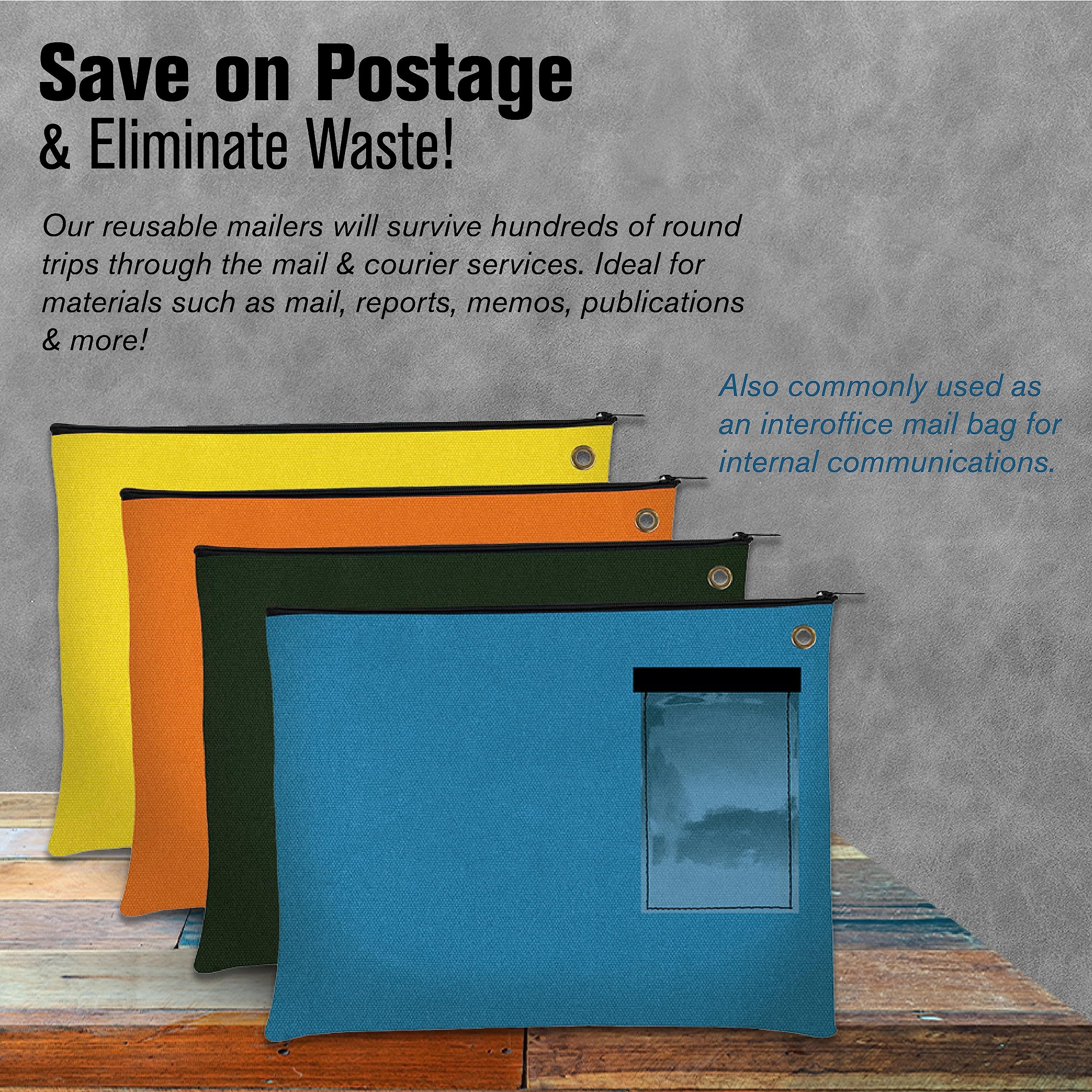 Snapklik.com : BankSupplies Canvas Interoffice Mailer, 14 Oz 14W X 11H ...