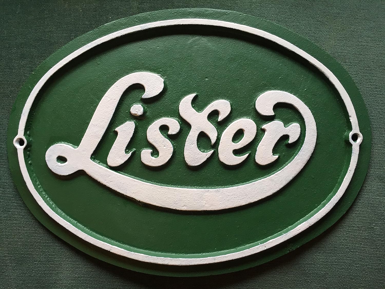 Lister Advertising Sign Cast Iron Retro Plaque For Lister Farm ...