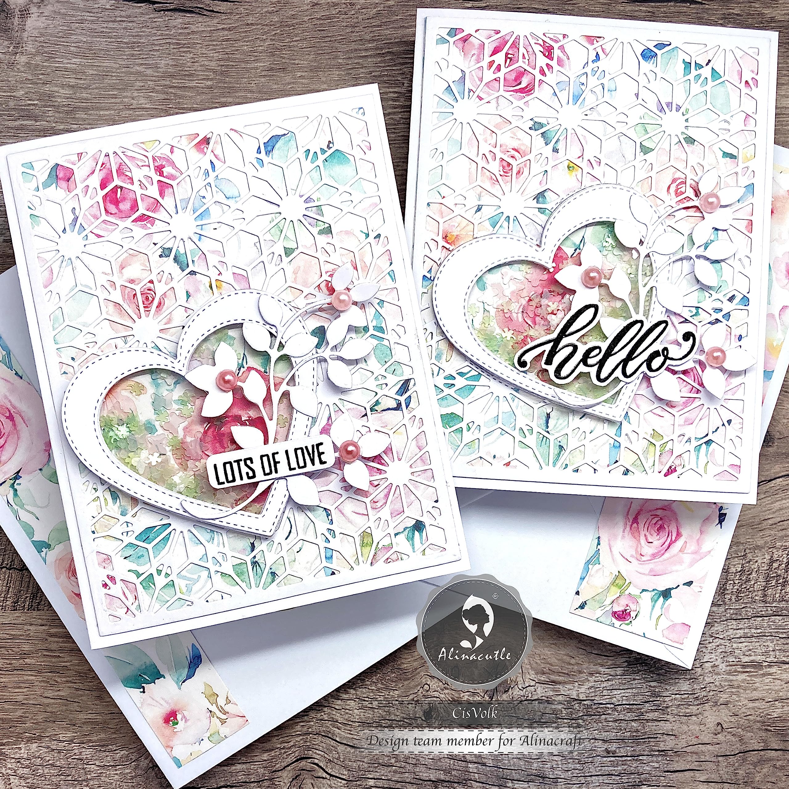 Snapklik.com : Alinacutle Heart Nesting Frame Stencils 6PC Metal Die ...