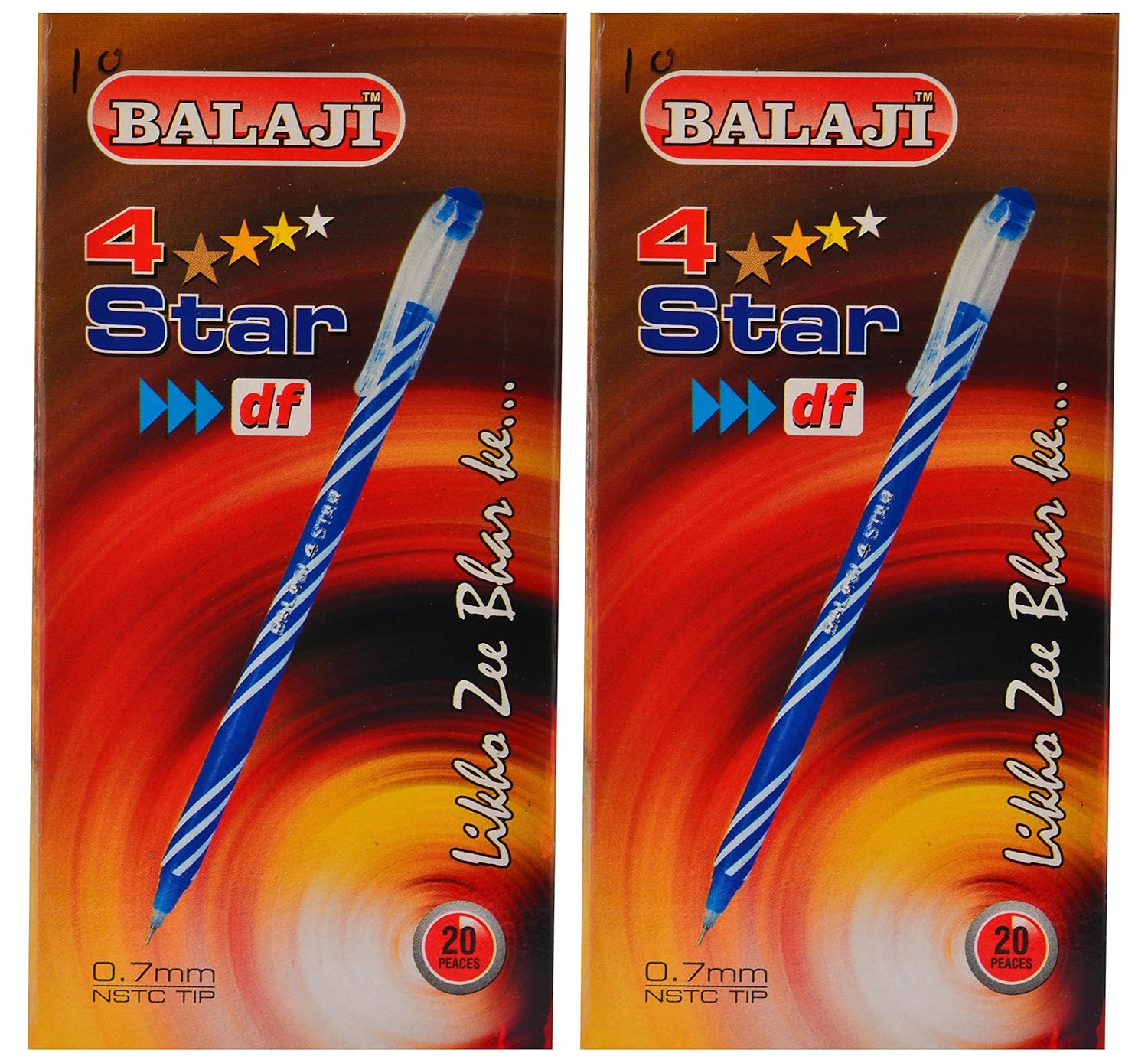 Balaji 4 Star Stick Ballpoint Pens (2 Packs, 20 each) : Amazon.in ...