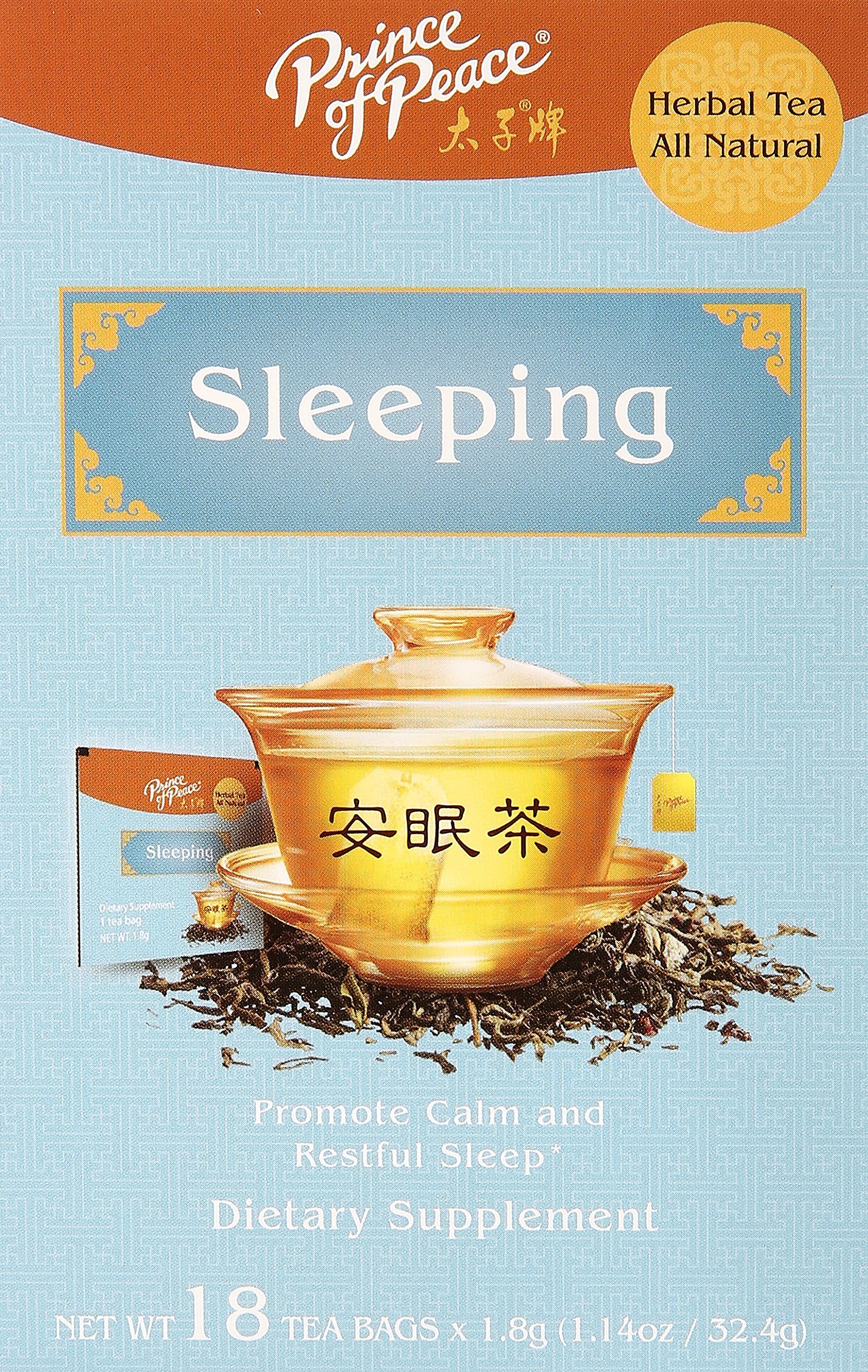 Amazon.com: Prince of Peace Sleeping Tea, 18 Tea Bags – Herbal Tea Bags ...