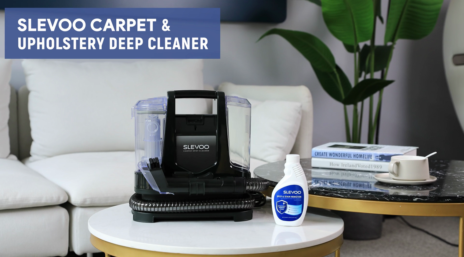 Watch Slevoo Portable Carpet cleaner machine with stark suction on ...