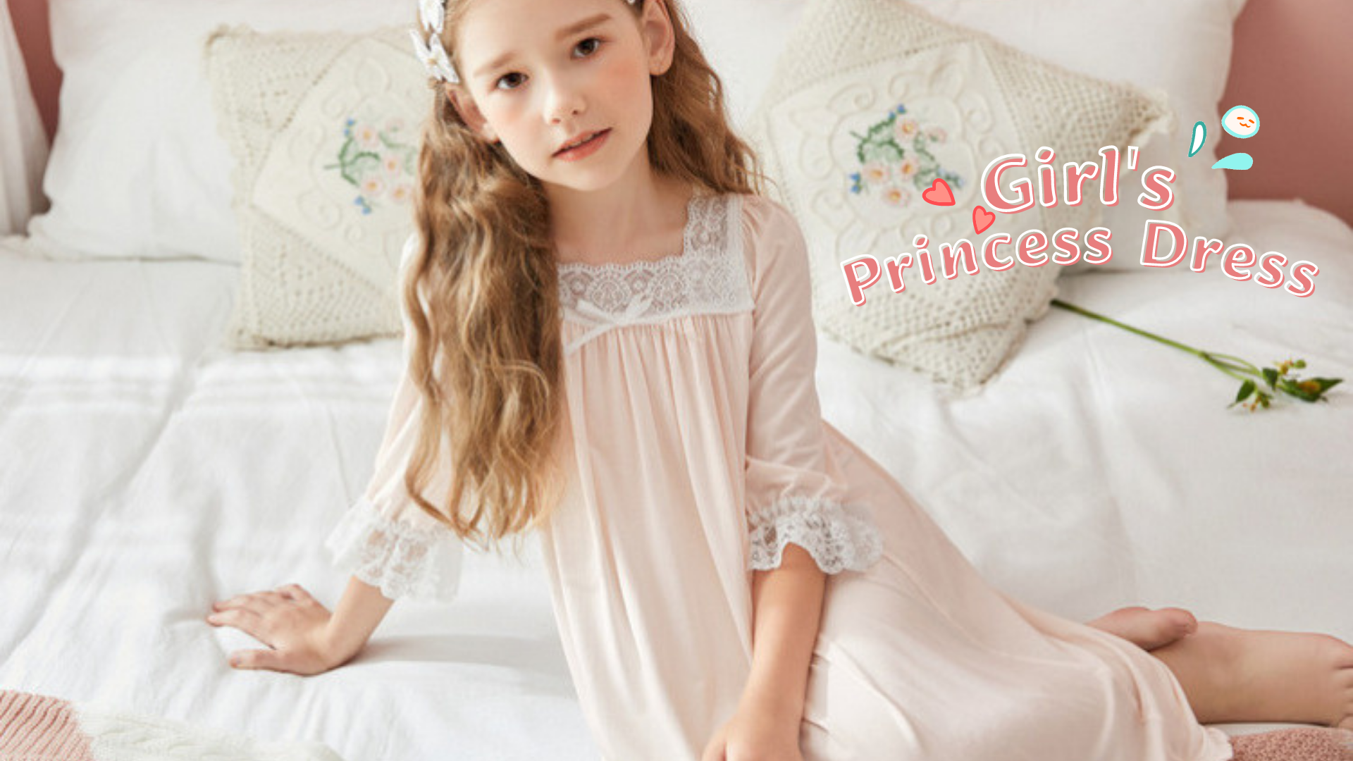 Watch Girls Kids Nightgown Long Sleeve Sleep Shirt on Amazon Live