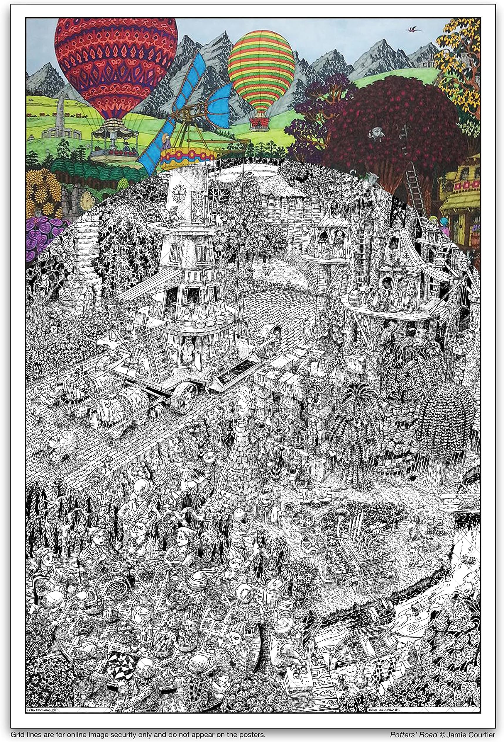 wildergorn Colour-in Posters by Jamie Courtier - Watergorn - GIANT ...