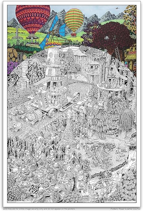 wildergorn colour-in posters by Jamie Courtier - Potters' Road - GIANT ...