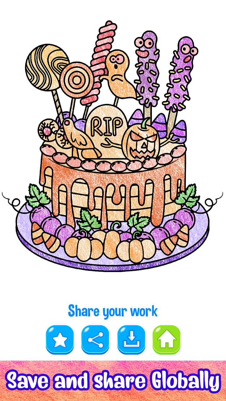 Cakes Color By Number - Desserts Coloring Book:Amazon.com:Appstore for ...