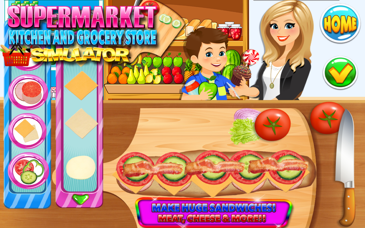 Supermarket Kitchen - Grocery Store, Cash Register & Checkout Games ...