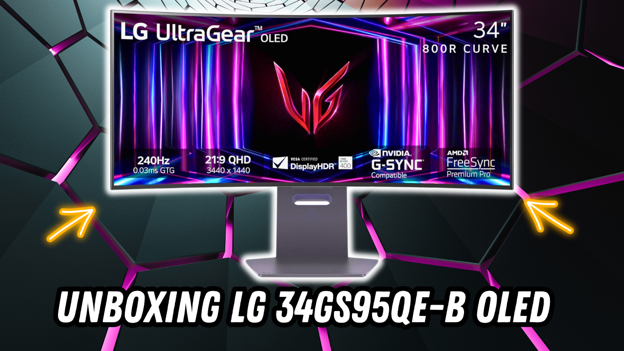 Watch Unboxing LG UltraGear OLED 34GS95QE-B Gaming Monitor on Amazon Live