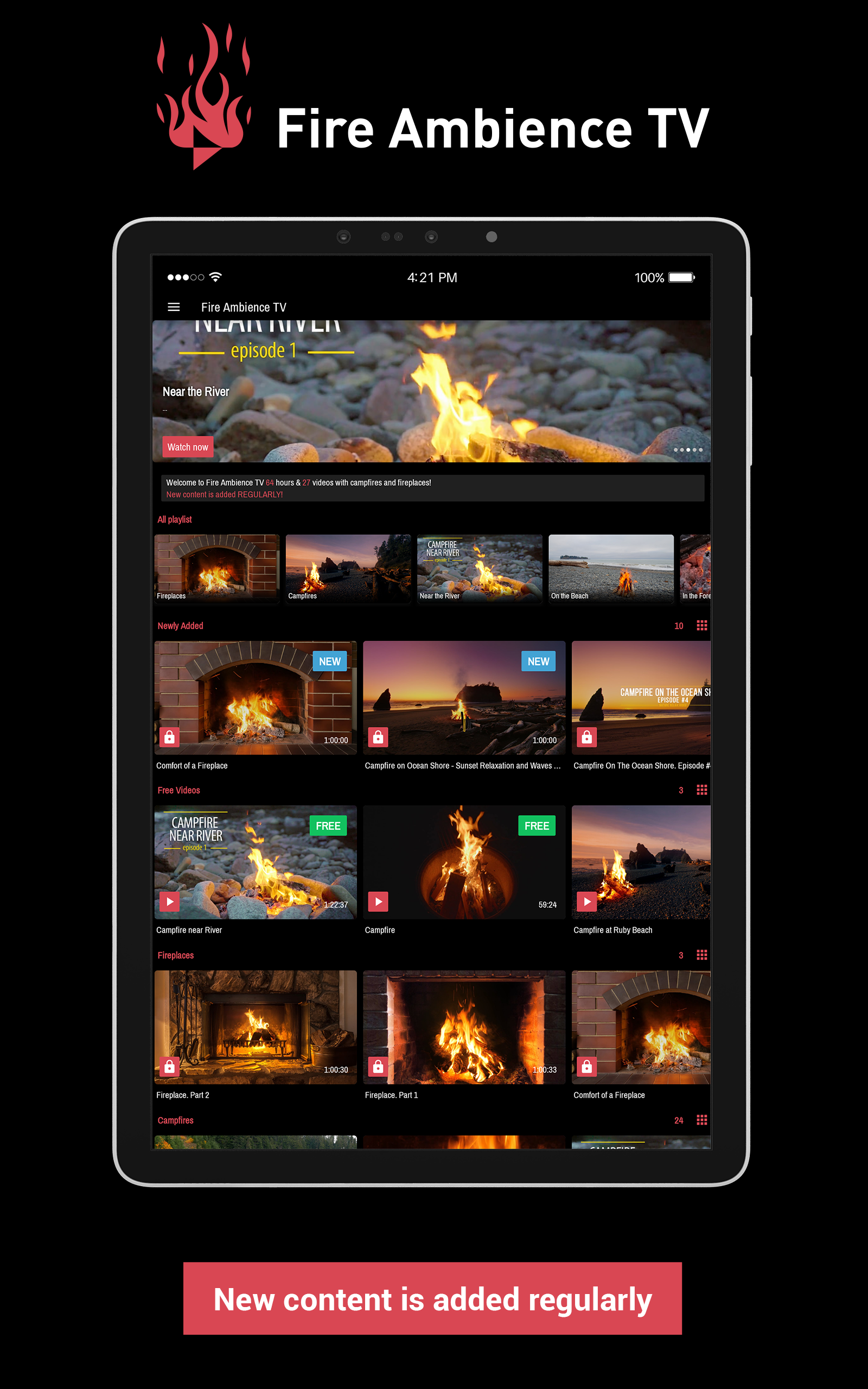 Fire Ambience TV - 4K UHD Campfire & Fireplace - App on Amazon Appstore