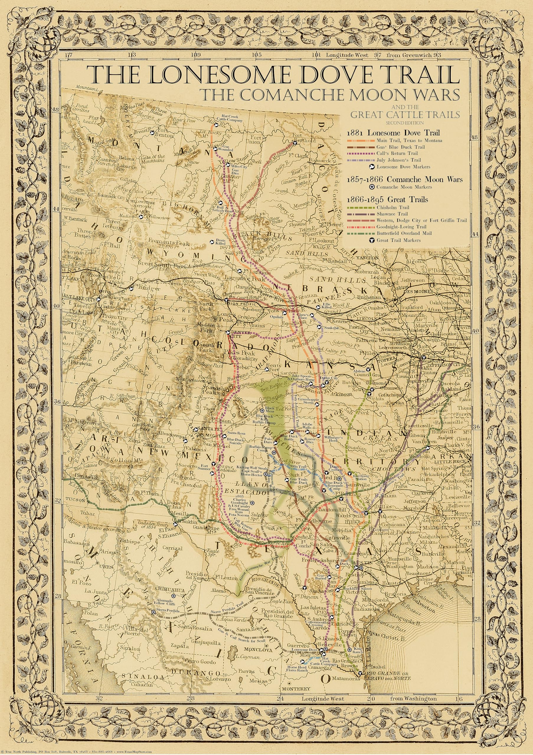 Snapklik.com : 1881 Lonesome Dove/Comanche Moon Wars & Great Cattle ...