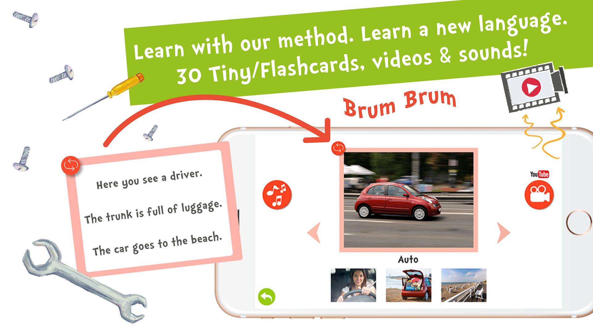 Sami Tiny Flash Cards Transportation kids apps, 30 flash cards ...