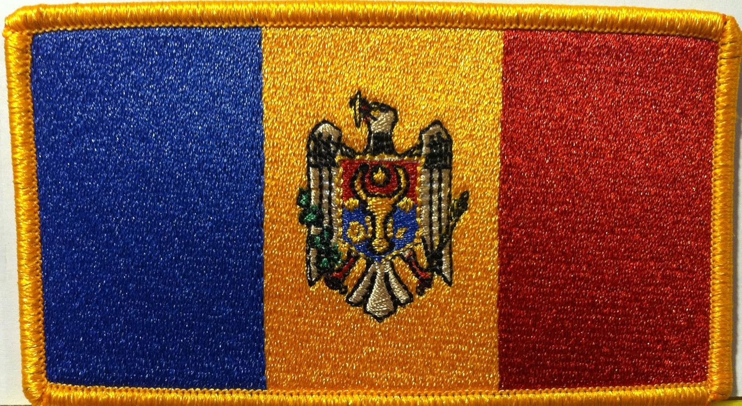 Amazon.com: Moldova Embroidery Iron-on Patch Emblem Gold Border : Arts, Crafts & Sewing