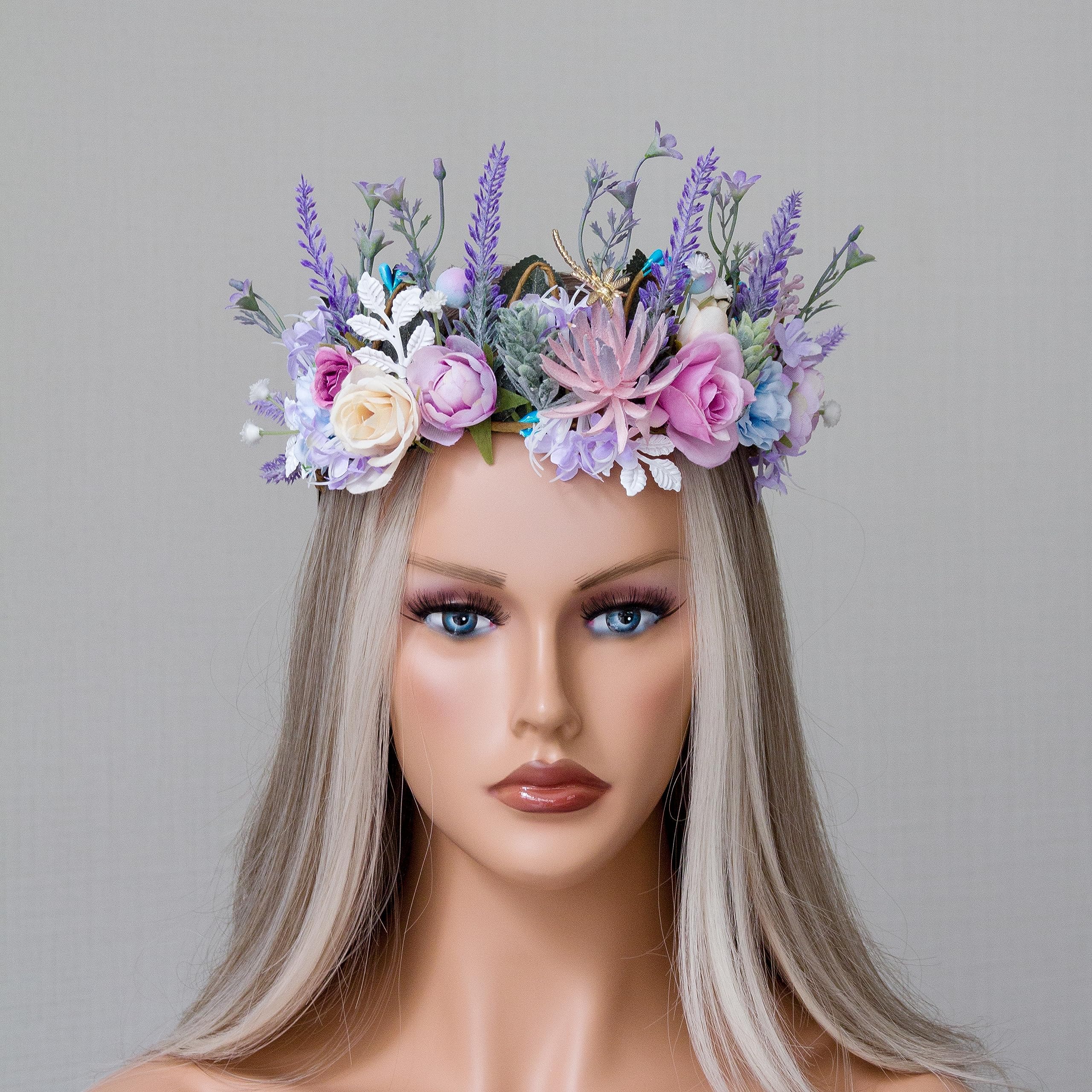 Amazon.com : yuruyi Flower Crown for Women, Adjustable Butterfly ...