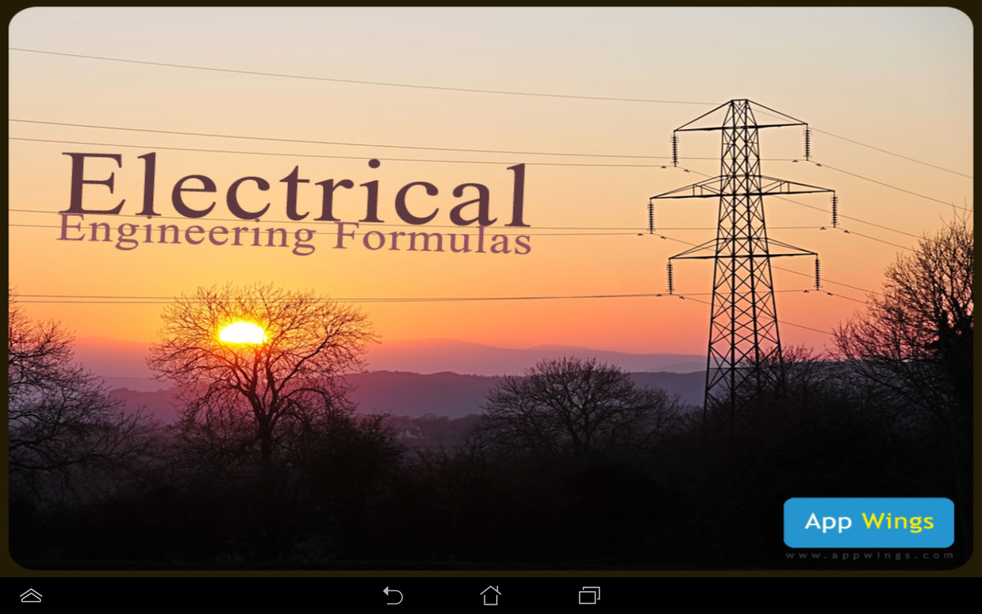 Electrical Engineering Formulas - App on the Amazon Appstore