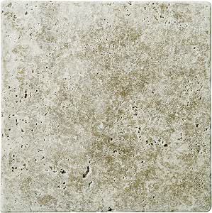 Emser Tile "Trav Fontane Tumbled" Travertine Tile, 6" x 6", Walnut ...