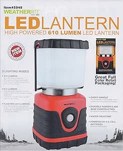 Amazon.com: Weatherrite 610 Lumen Highpowered LED Lantern 5949 : Sports ...