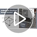 Amazon.com: Flamorrow Rooftop Mini Split Mount Bracket, Adjustable Roof ...