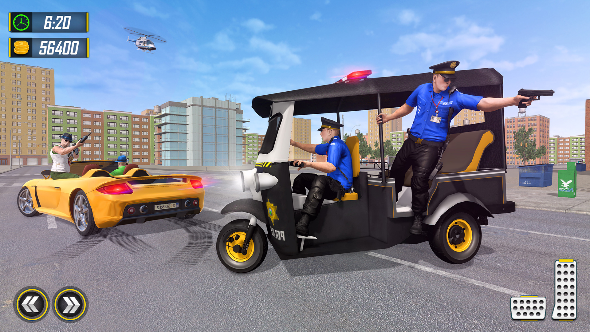 City Police Auto Rikshaw Gangster Chase Car Game - Modern Tuk Tuk ...