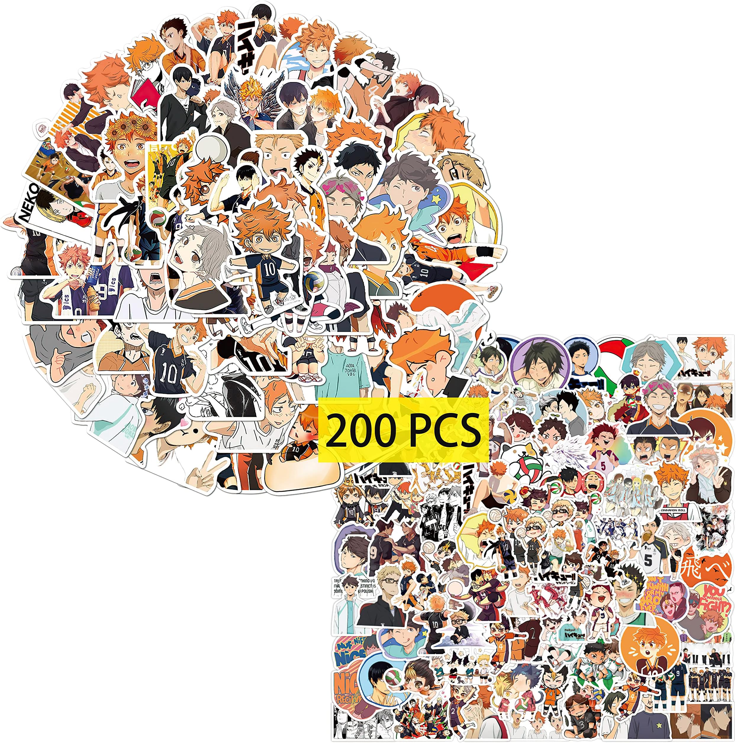 Amazon.com - Haikyu!! Cute Hinata, Nishinoya, and Tanaka Sticker Vinyl ...