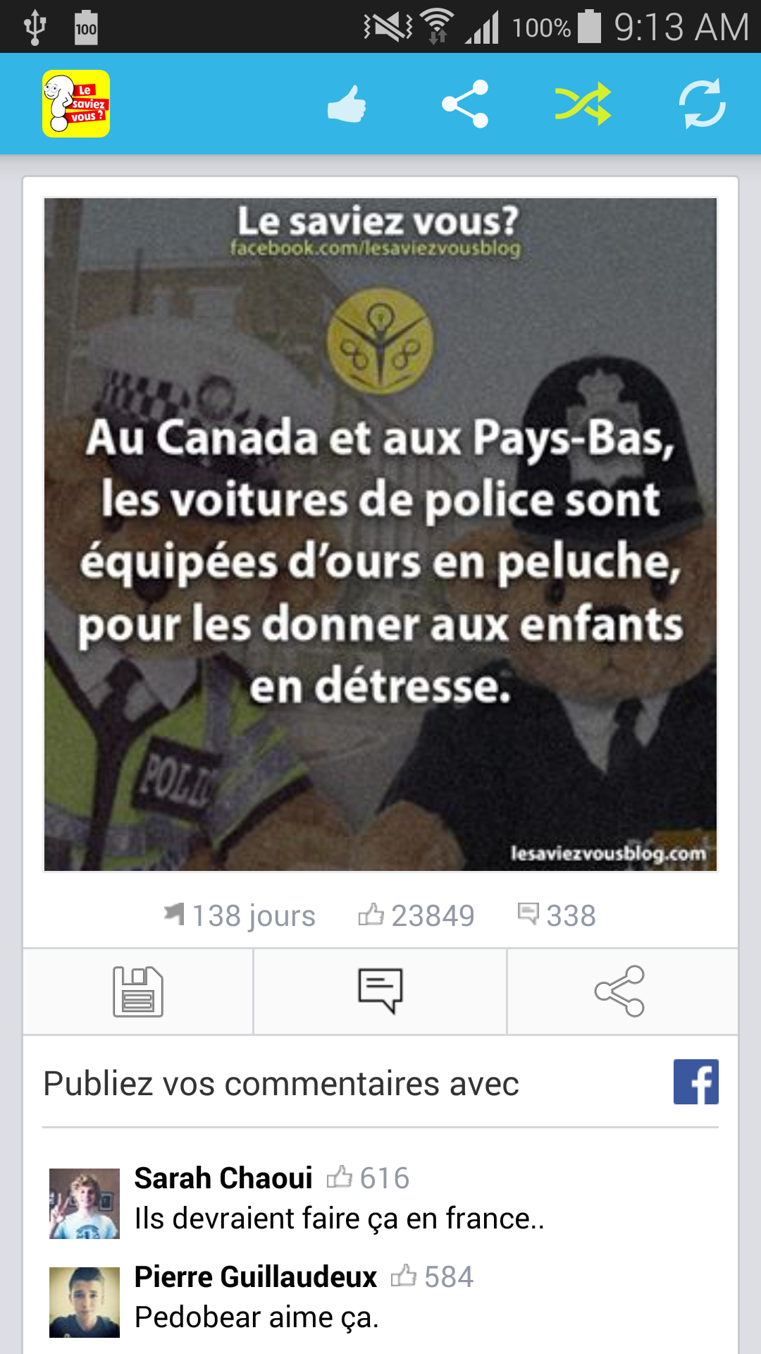 Le saviez-vous? (French facts) - App on Amazon Appstore
