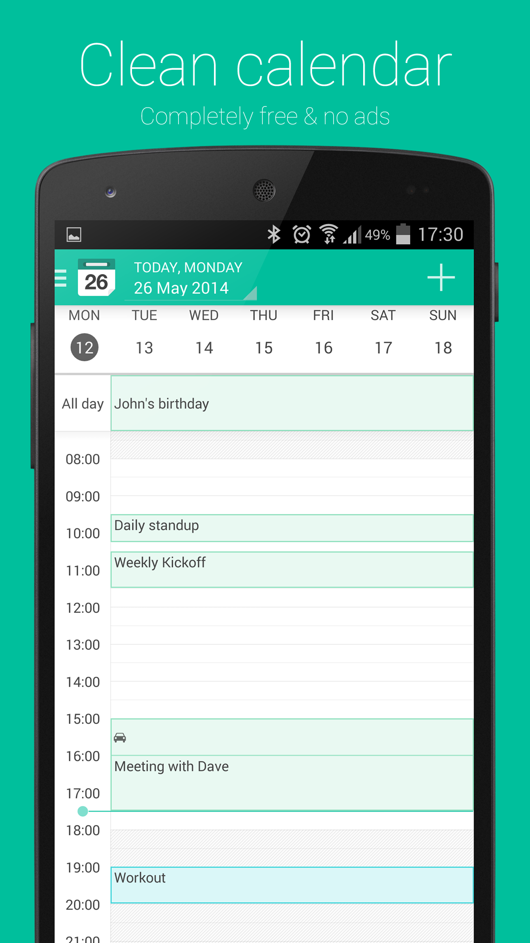 Aplicación e-CAL Calendar en Amazon Appstore