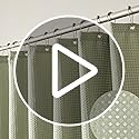 Amazon.com: Baires Bath Sage Green Shower Curtain, 256GSM Heavy Duty ...