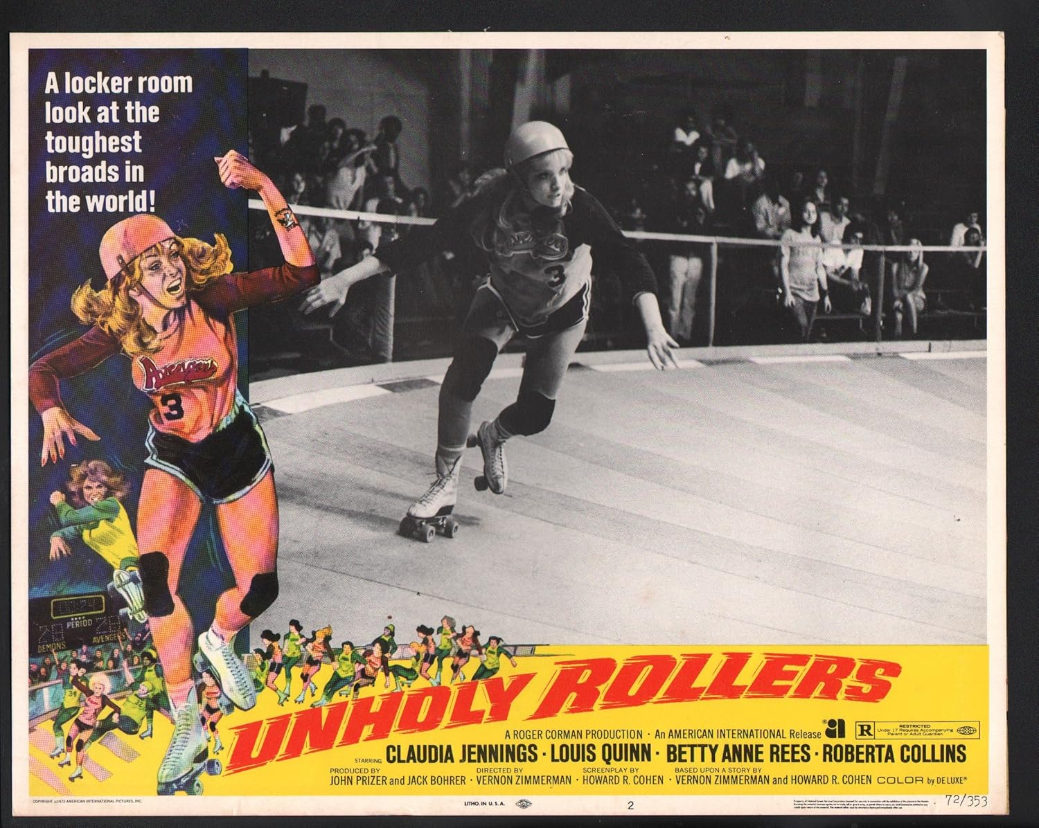 Amazon.com: MOVIE POSTER: Unholy Rollers Lobby Card-Claudia Jennings ...