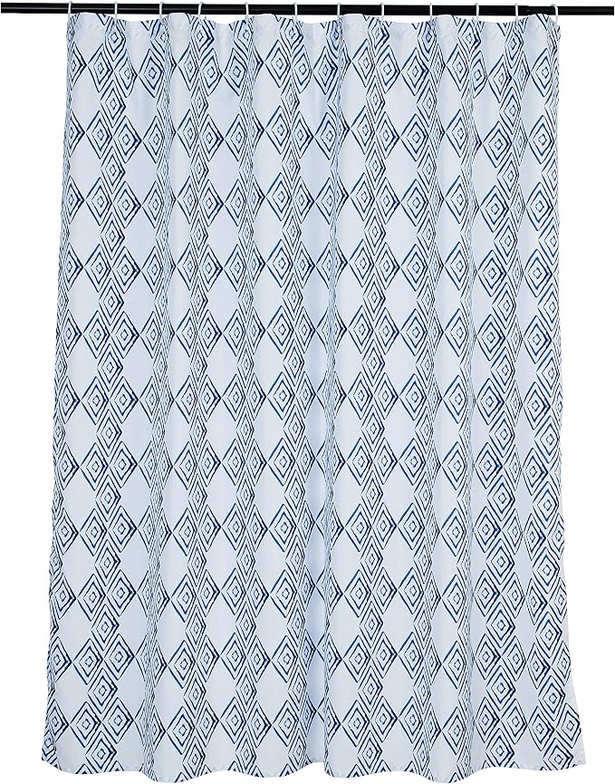 Amazon.com: Amazon Basics Microfiber Blue Diamond Printed Pattern ...