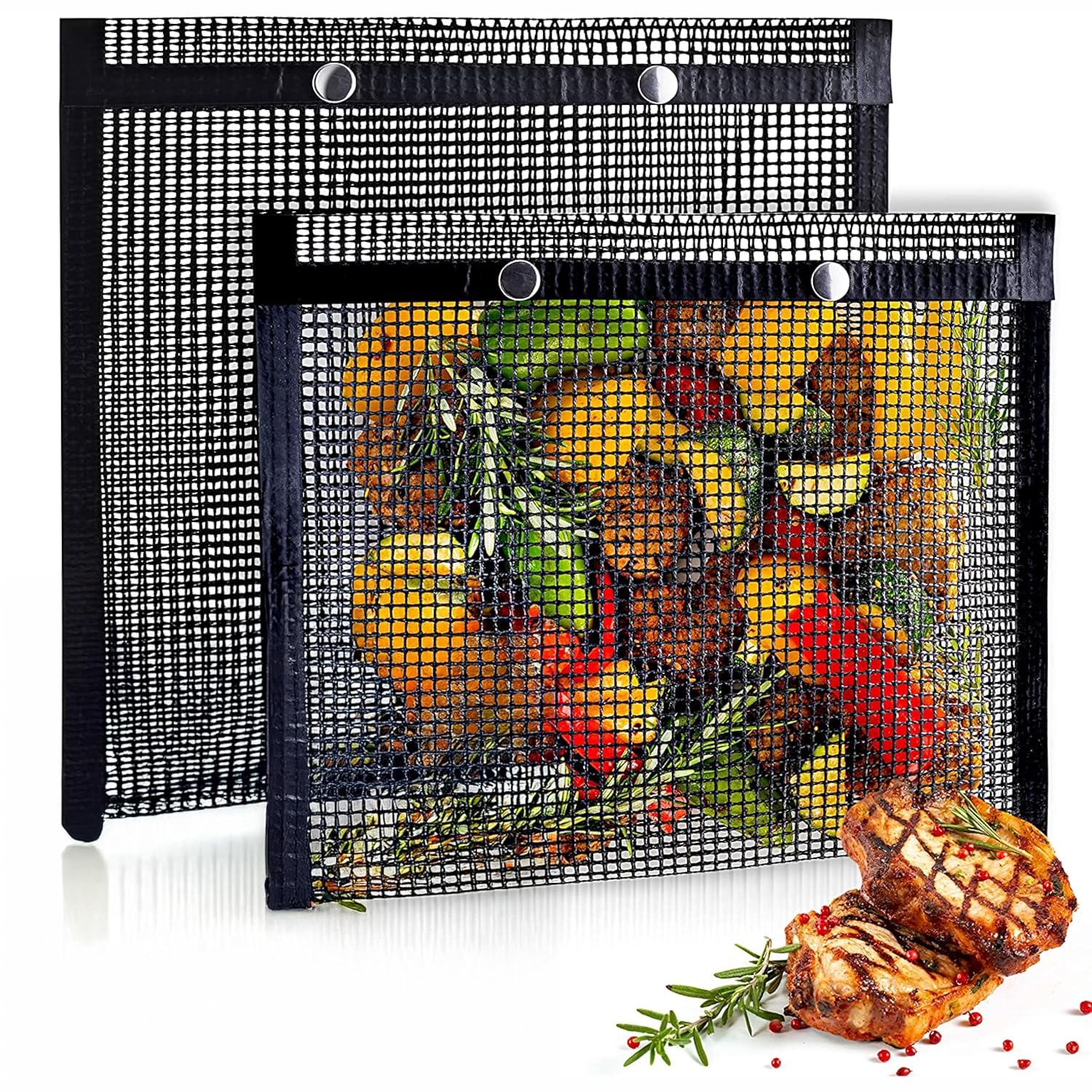 Amazon.com : Mountain Grillers Set of 2 (12.83 x 11.73-Inch) Reusable ...