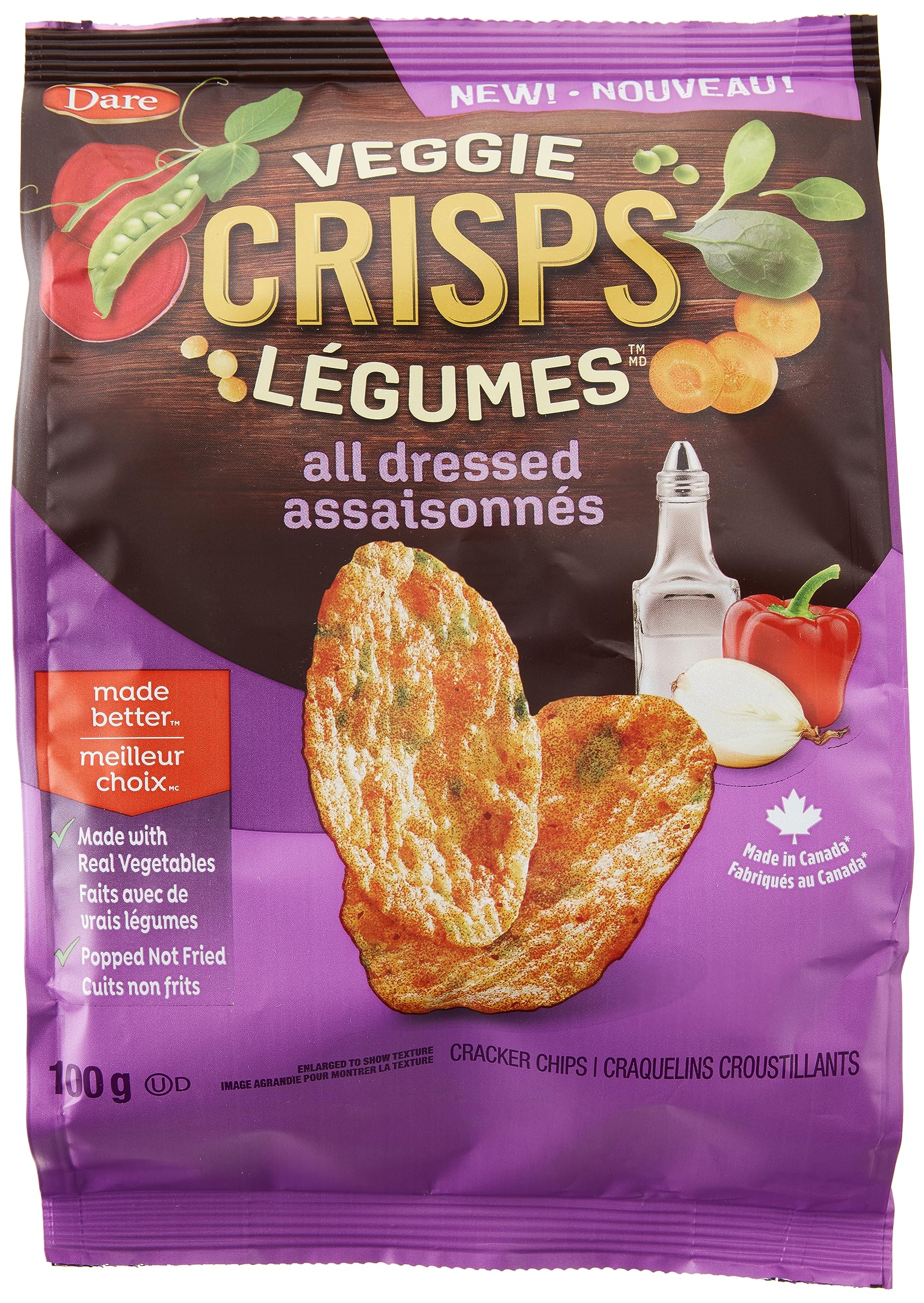 Dare Veggie Crisps All Dressed - Crunchy, Popped : Amazon.ca