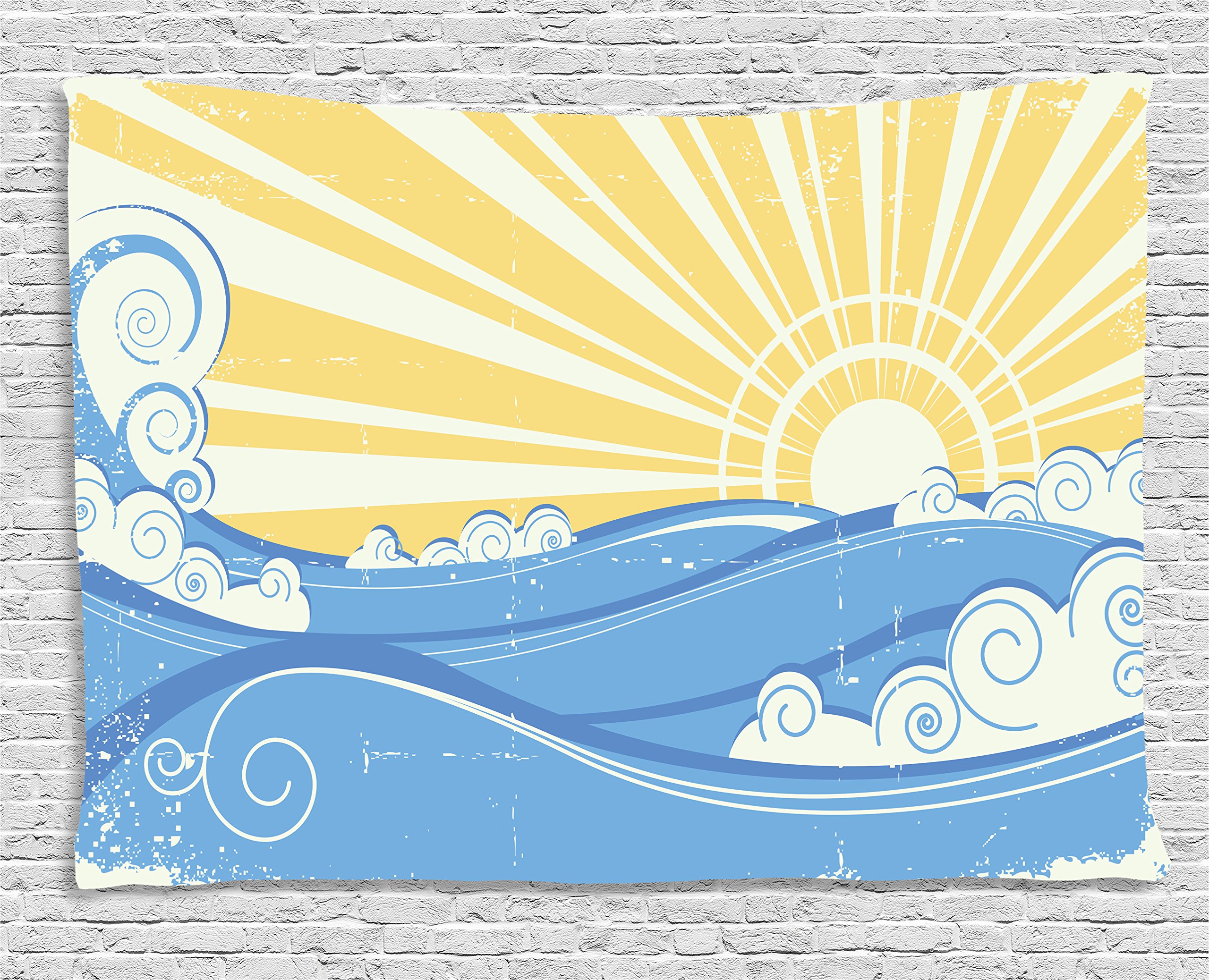 Vintage Ocean Waves Illustration