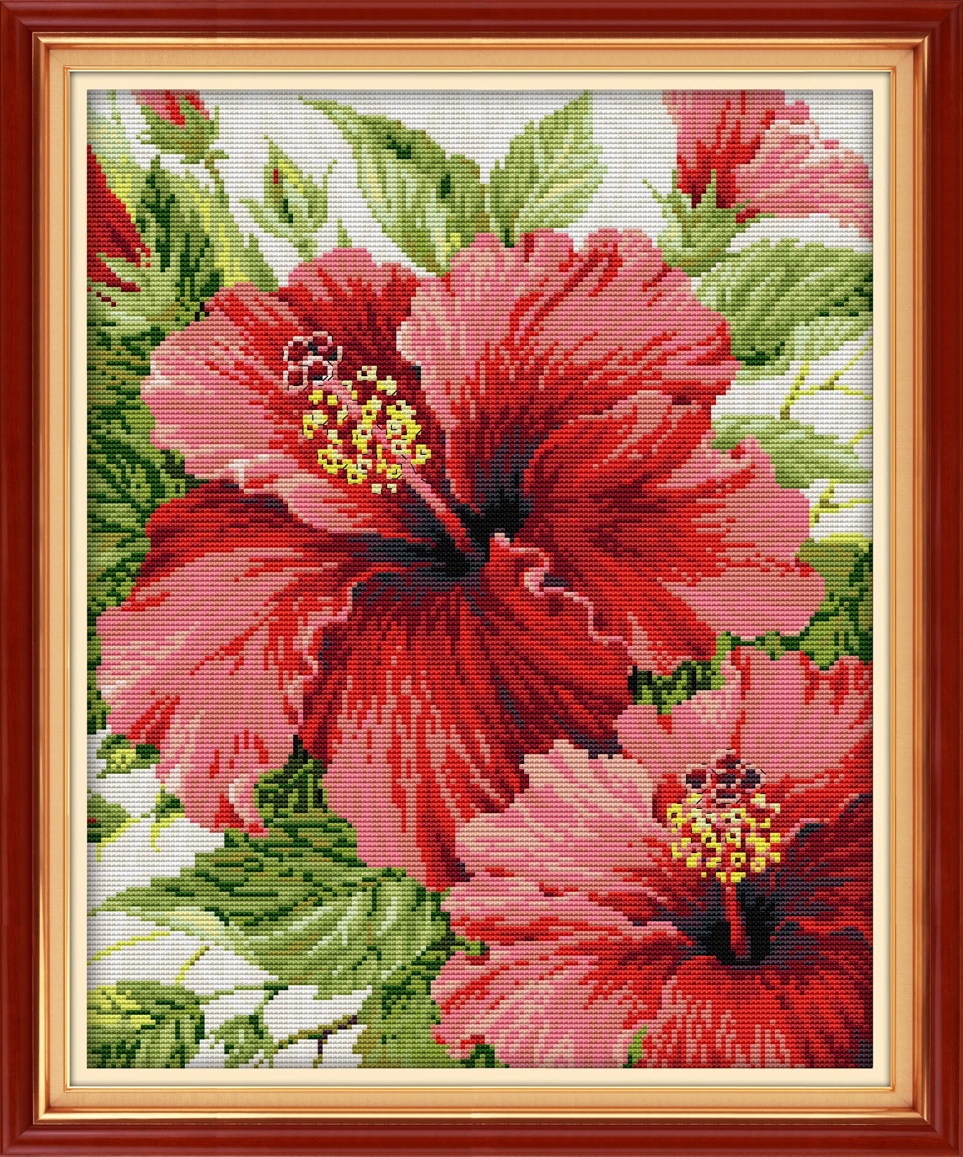 Amazon.com: CaptainCrafts Cross Stitch Kits Flowers Stamped Cross ...