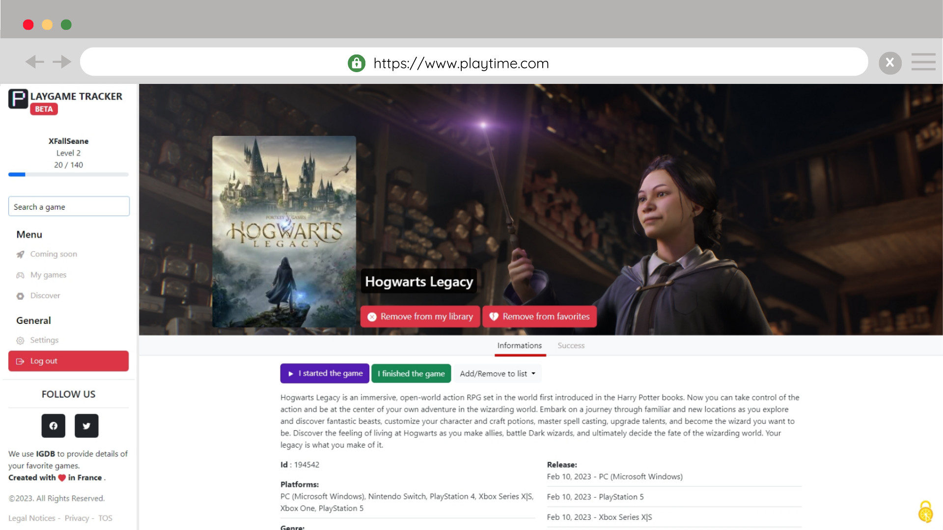 Playgame Tracker - App on Amazon Appstore
