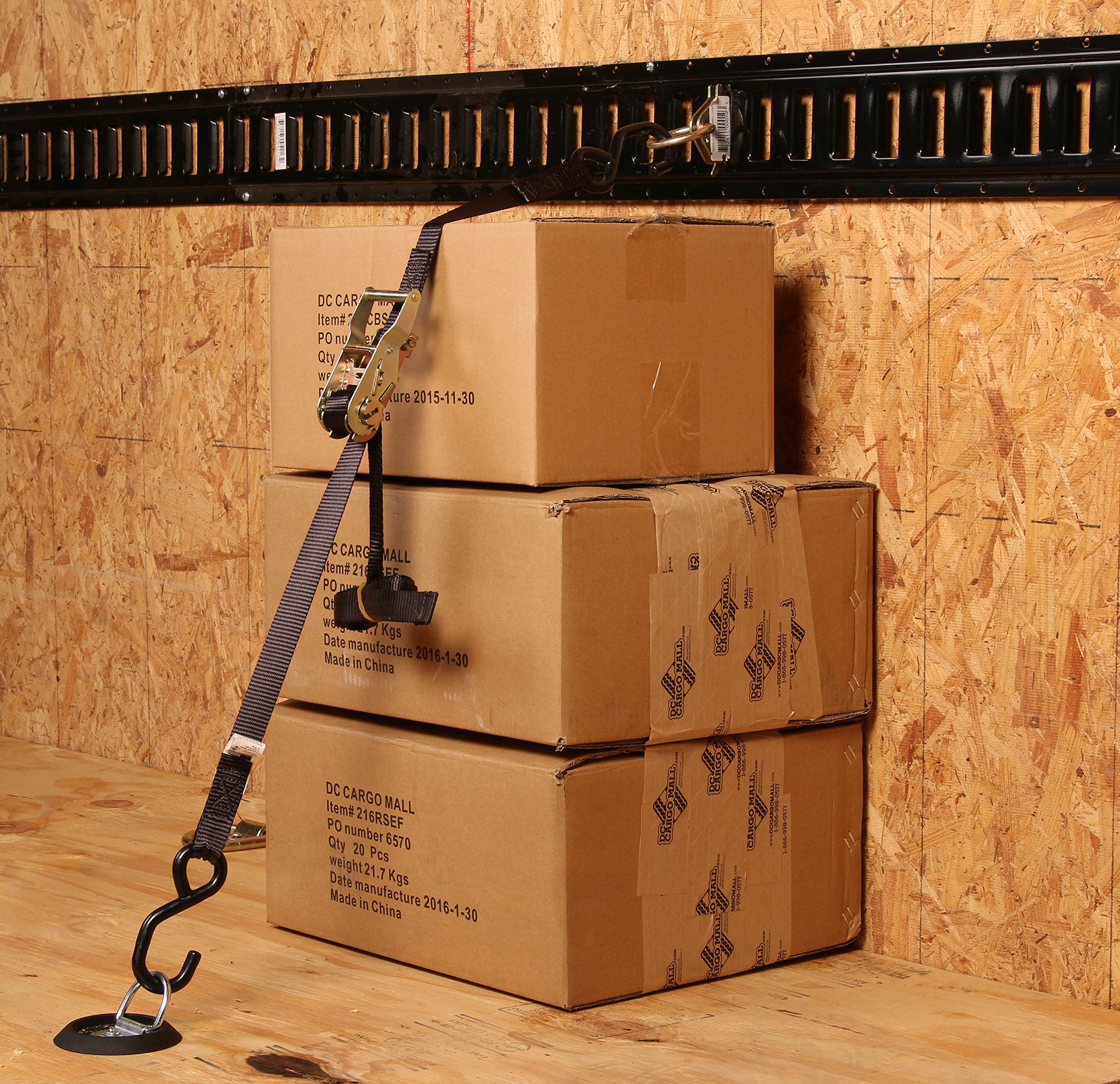 Two 2' E Track Tie-Down Rail, Powder-Coated Steel ETrack TieDowns | 2 ...