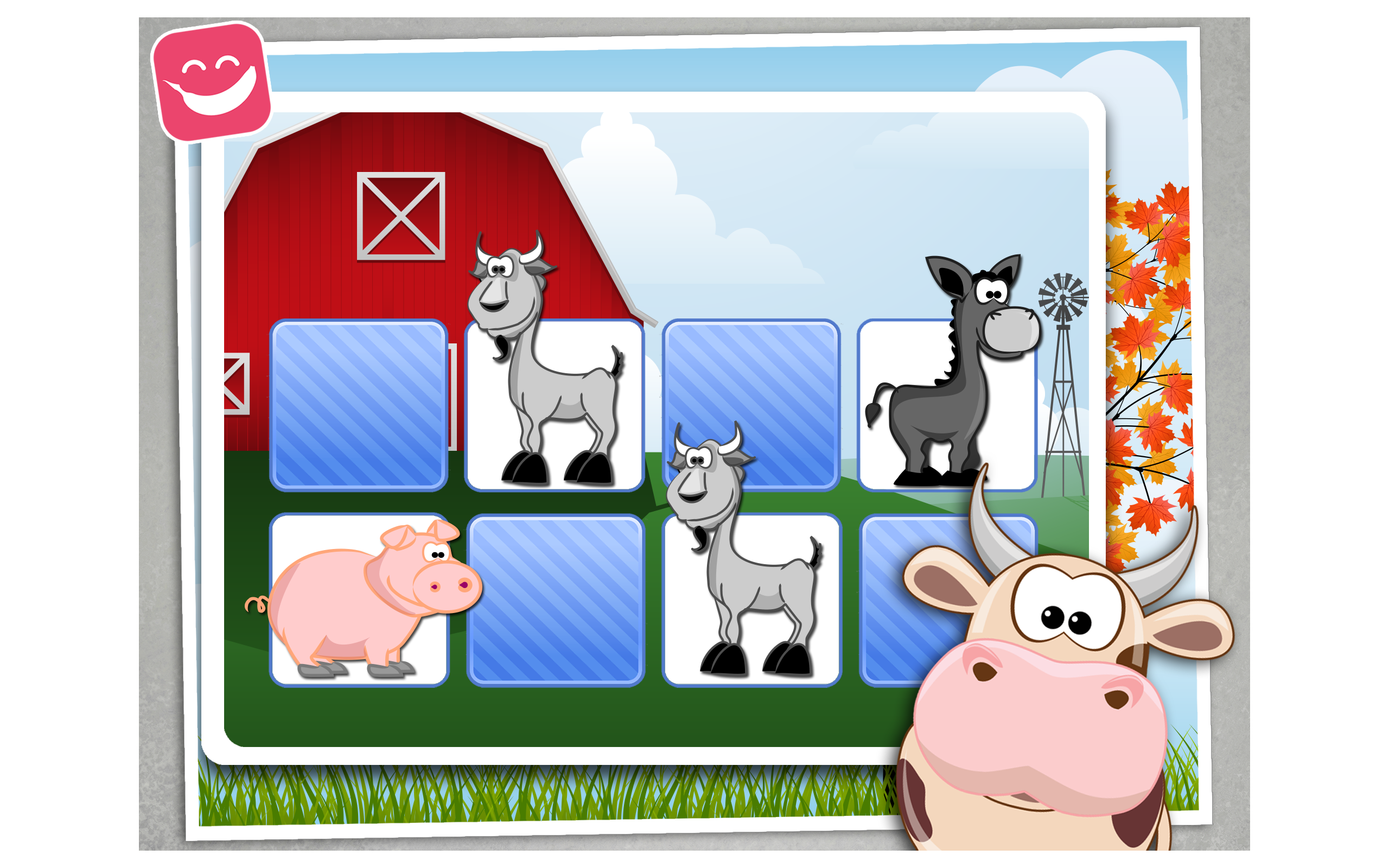 Gratis Gioco di Memoria animali della fattoria: app su Amazon Appstore