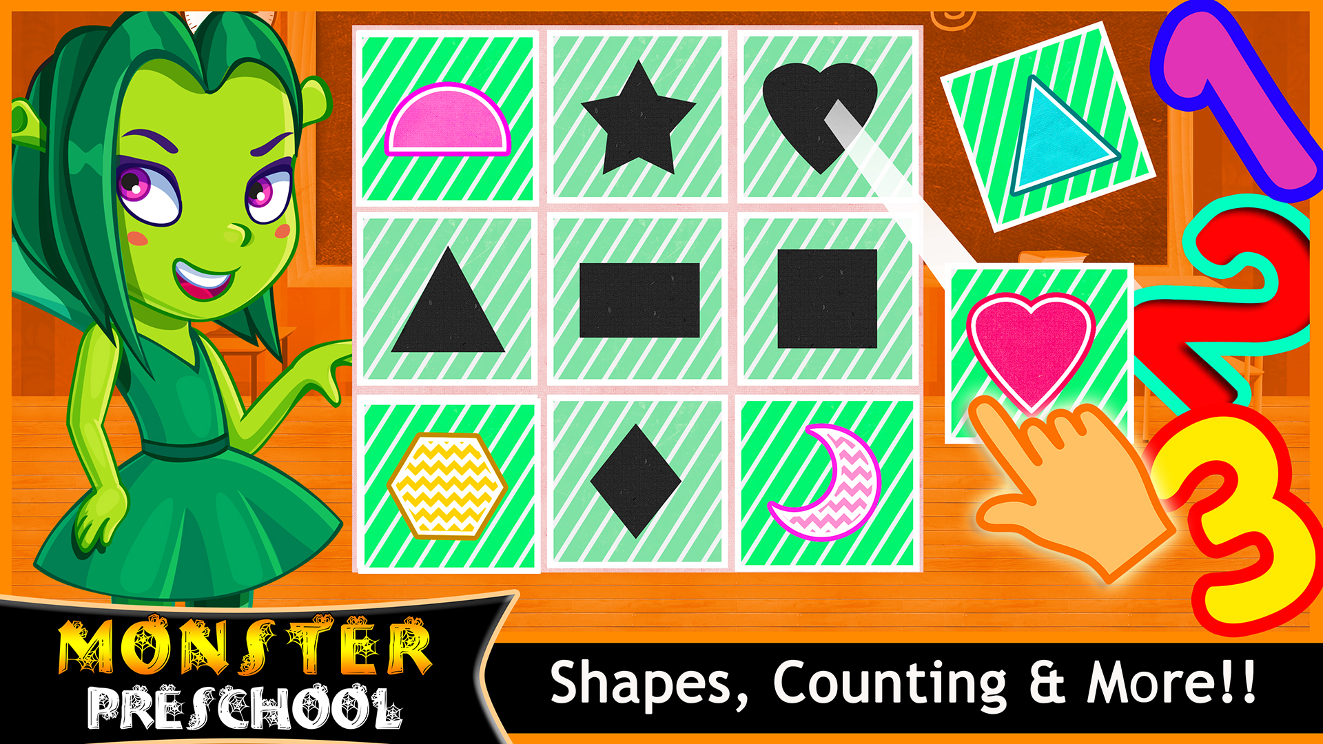 Halloween Monster games for kids & toddlers - Free educational ...